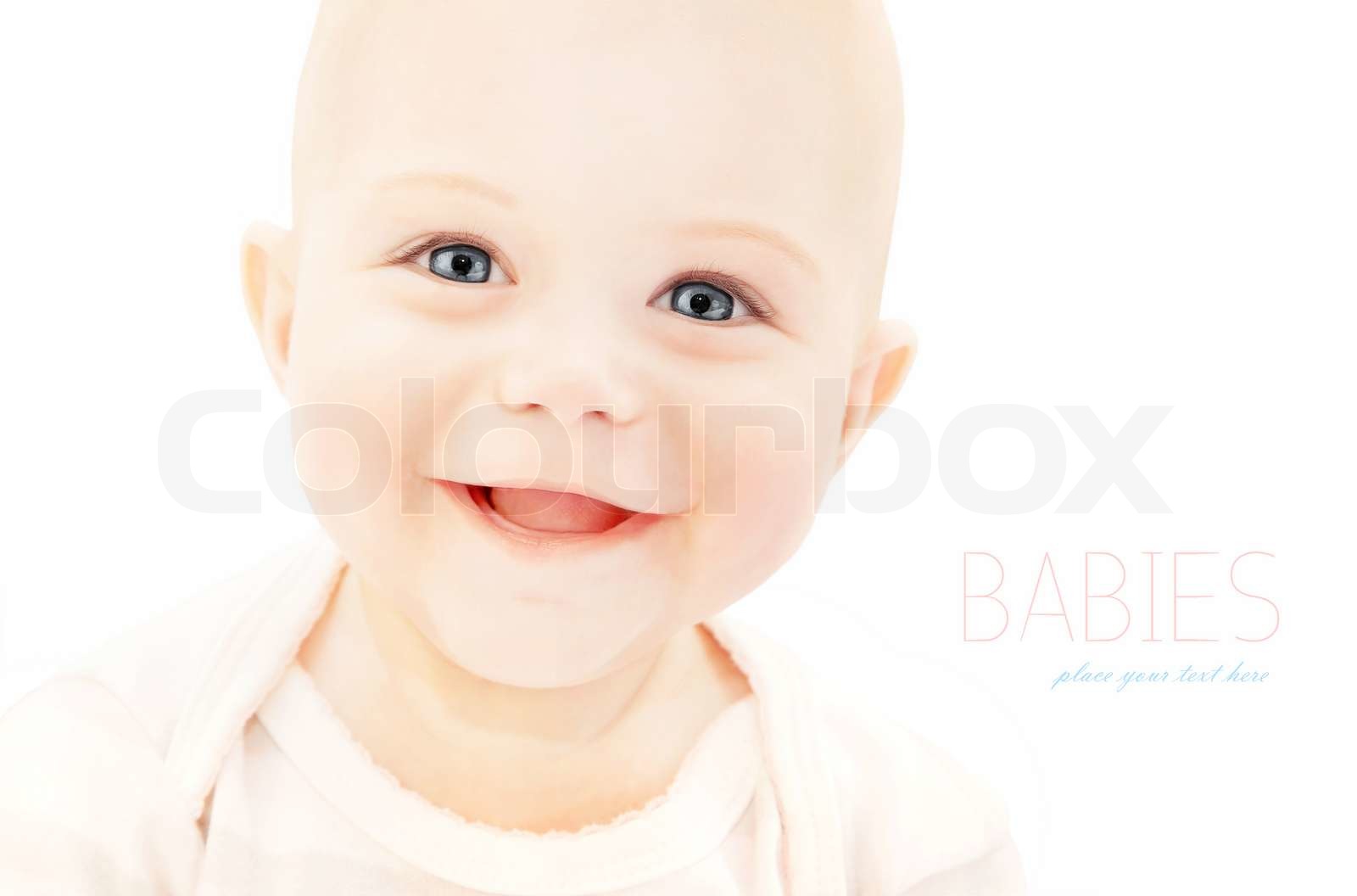 Happy Baby lacht , Nahaufnahme auf niedliche kleine Kind Gesicht ...