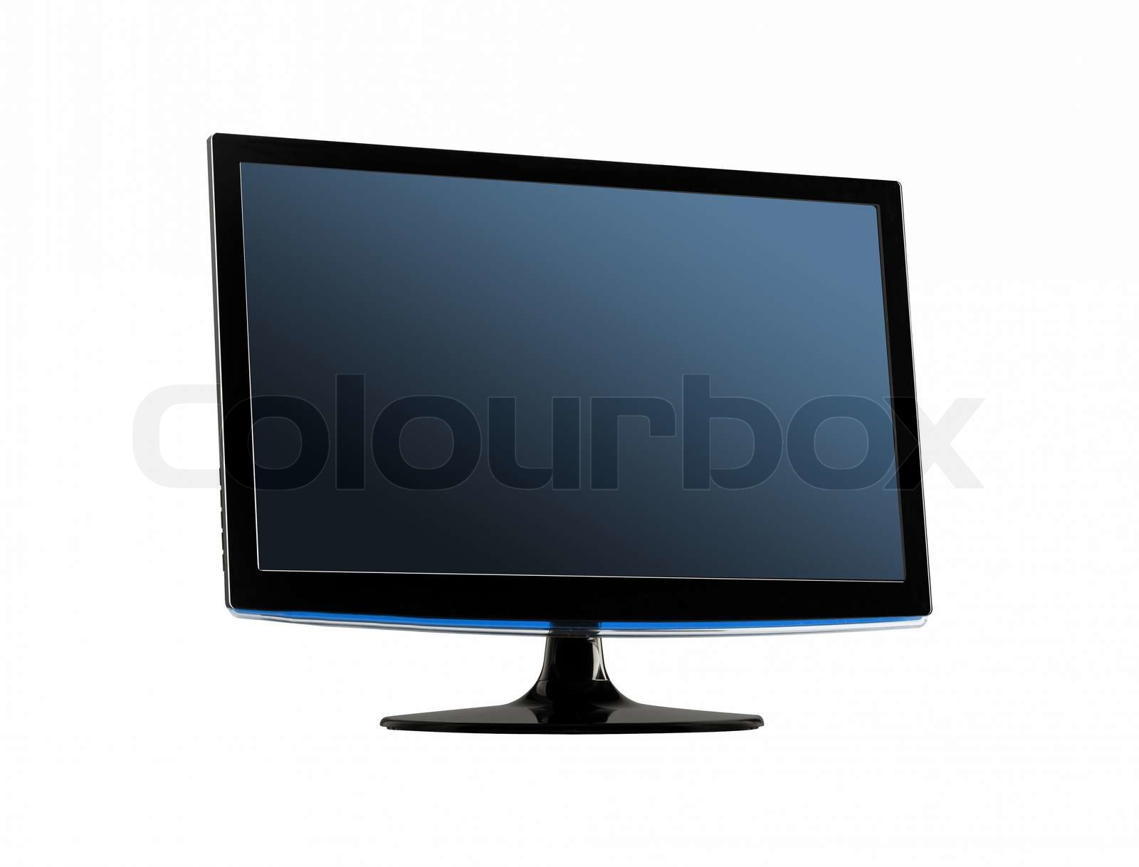 Professional widescreen computer monitor isolated on white | Stock ...