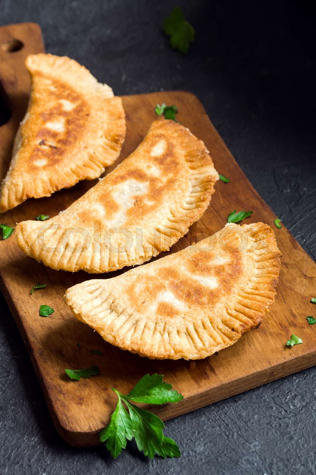 deep fried samosas | Stock image | Colourbox