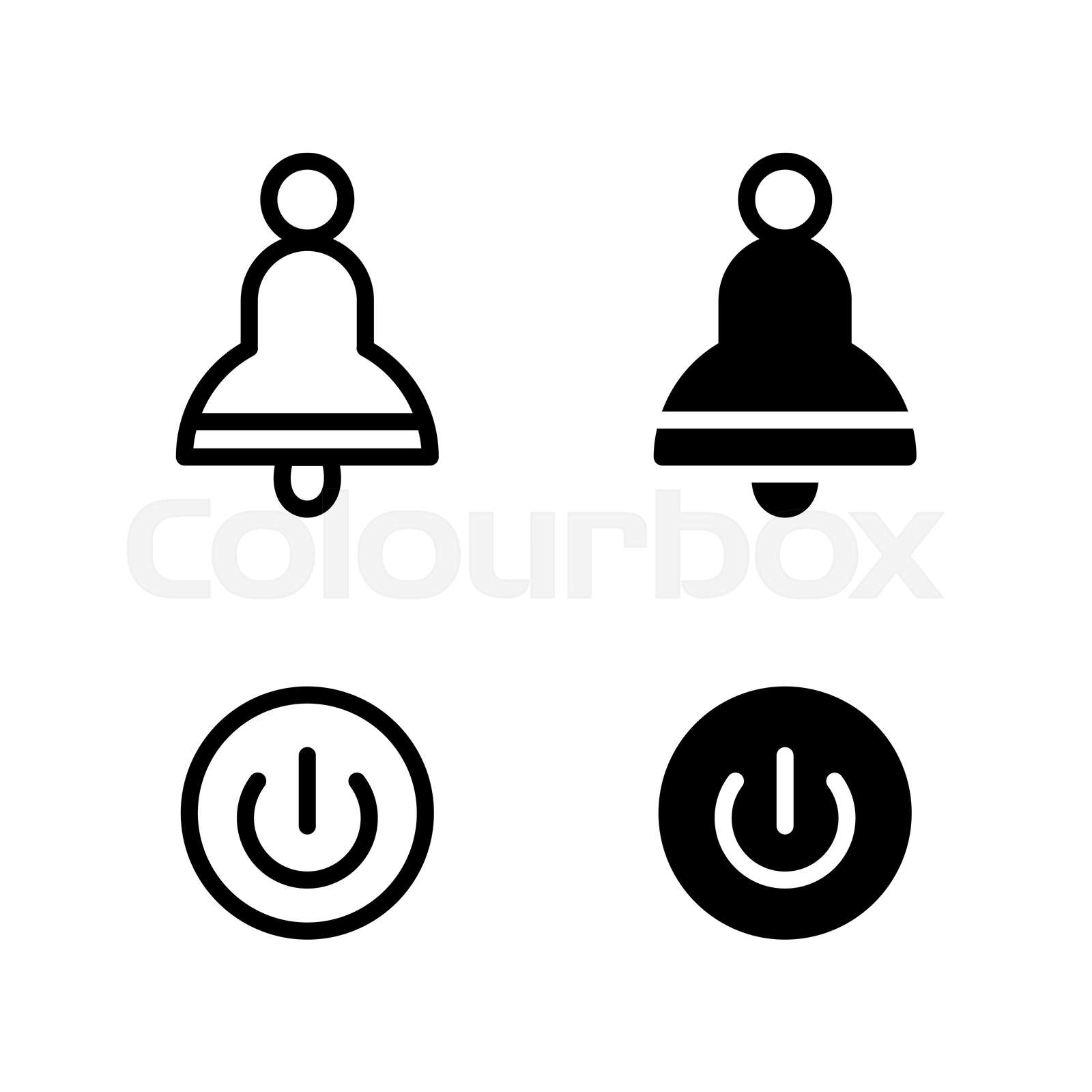 Turn off notifications icon. Silhouette symbol. turn off button. Vector ...