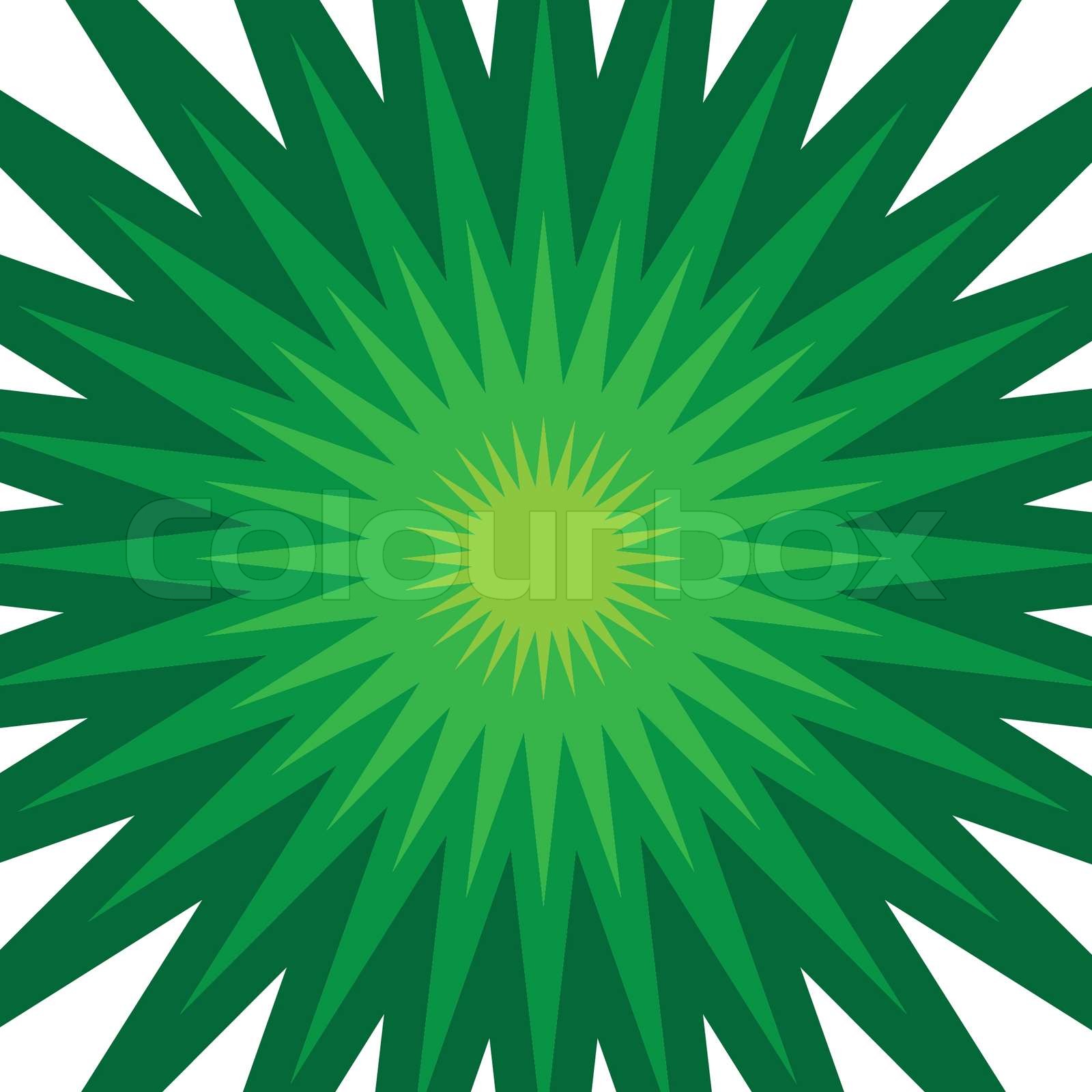 A green starburst illustration that radiates from the center | Stock ...