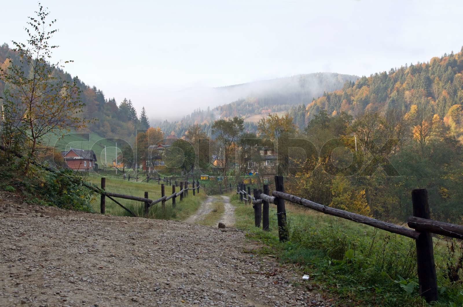Dirty path in mountain village | Stock image | Colourbox
