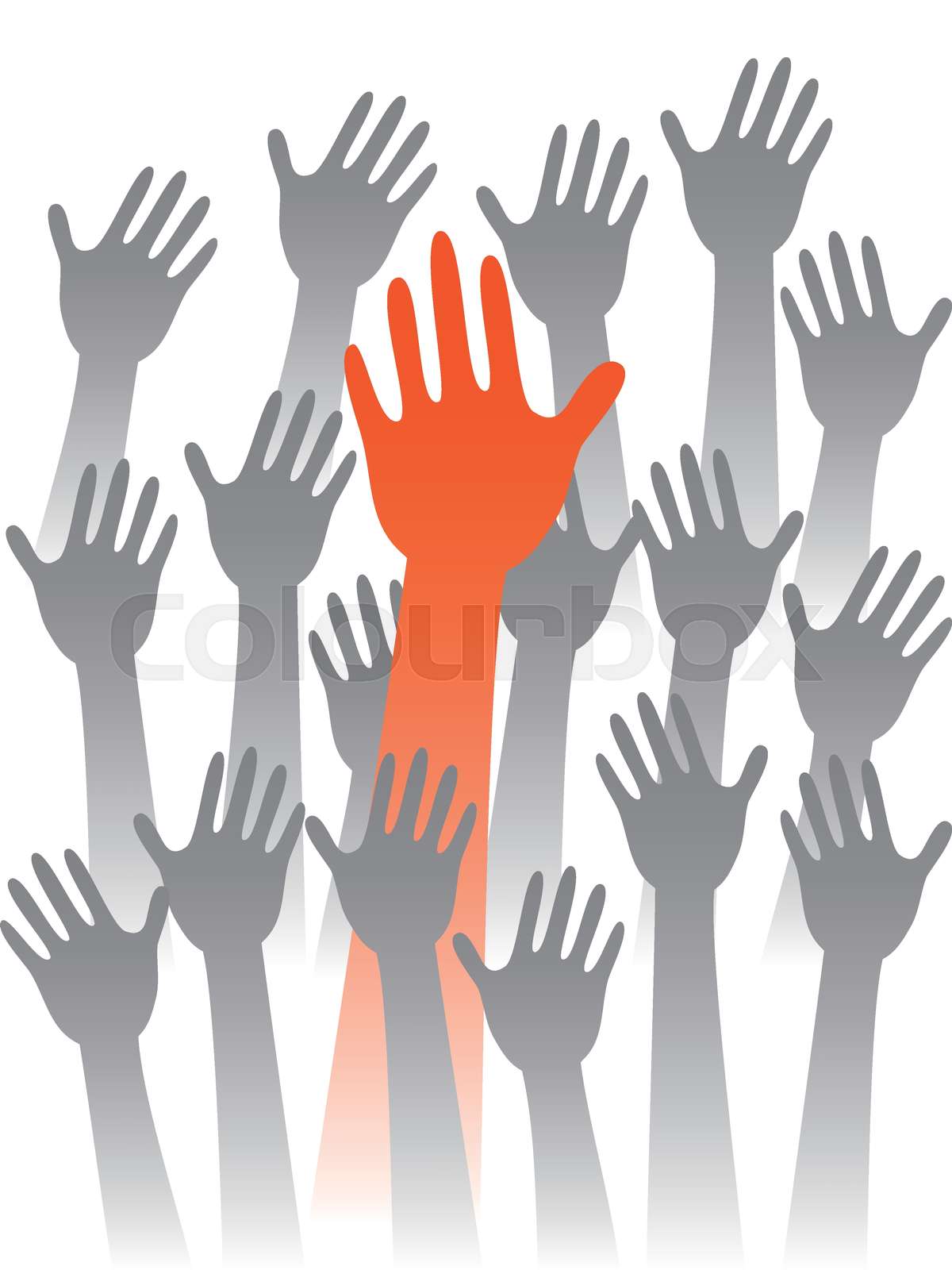 leader hand | Stock vector | Colourbox