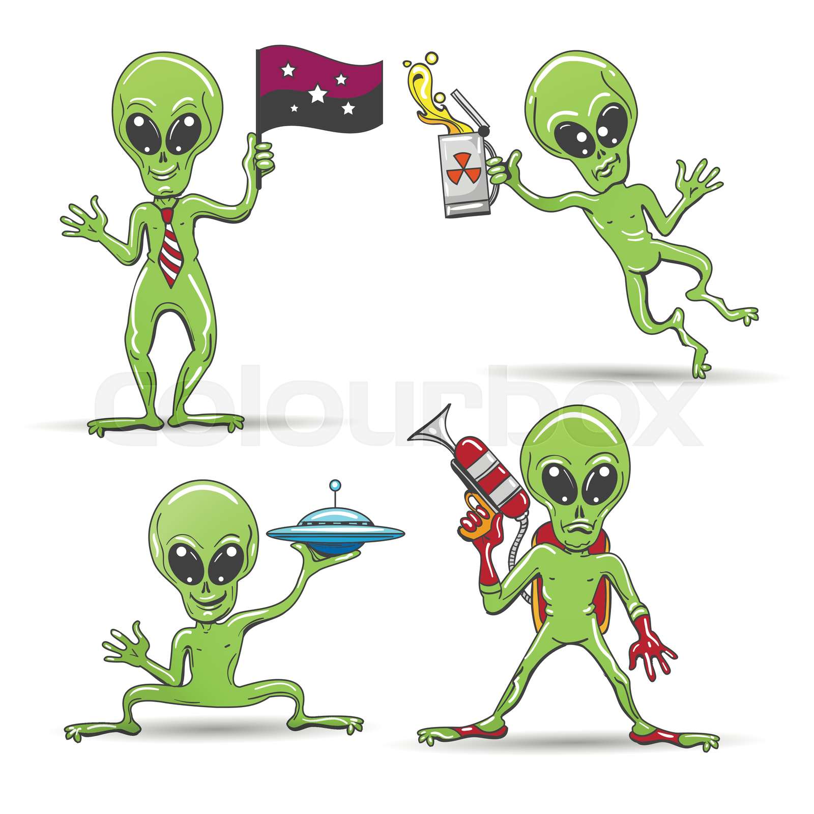 Cartoon Aliens Set | Stock vector | Colourbox