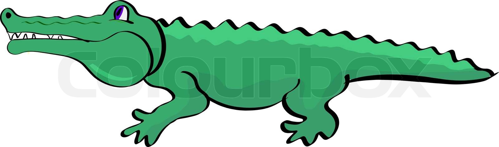 Tegneserie illustration af krokodille | Stock vektor | Colourbox