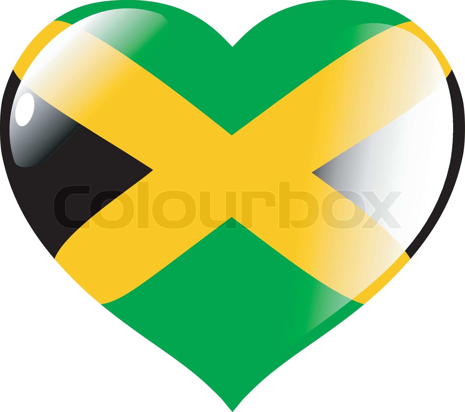 Jamaica in heart | Stock vector | Colourbox