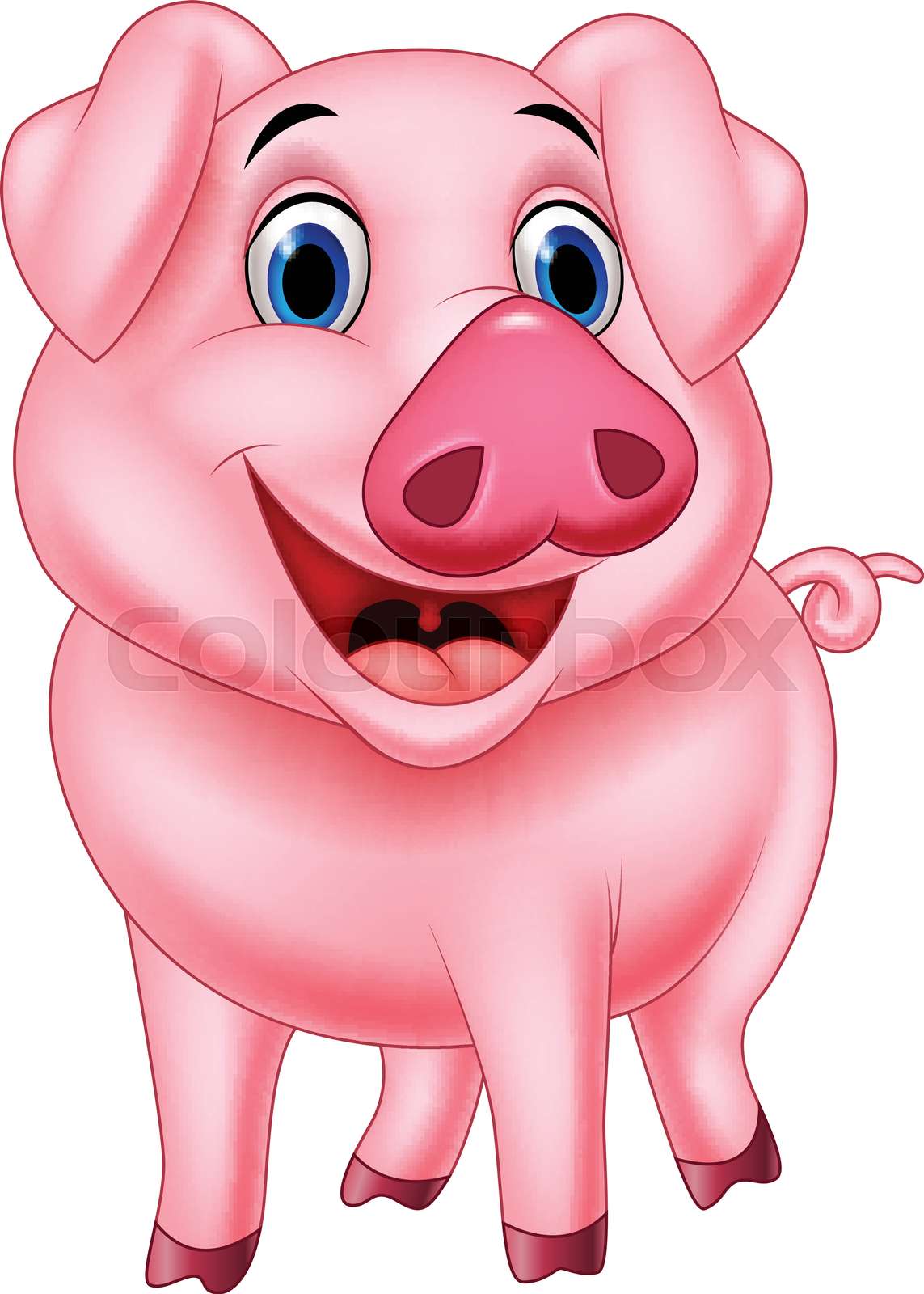 Cartoon pig character | Stock vector | Colourbox