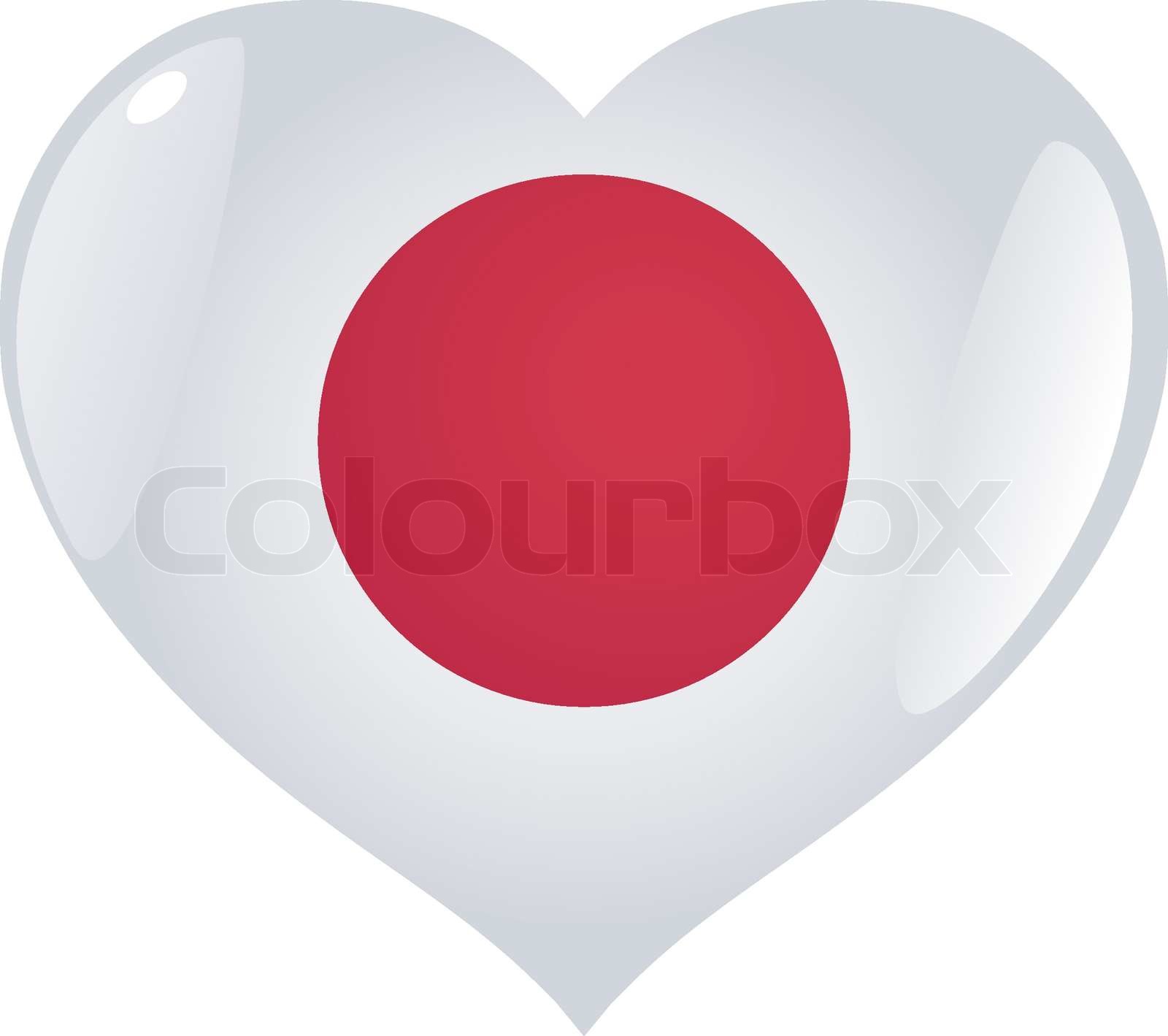 Japan in heart | Stock vector | Colourbox