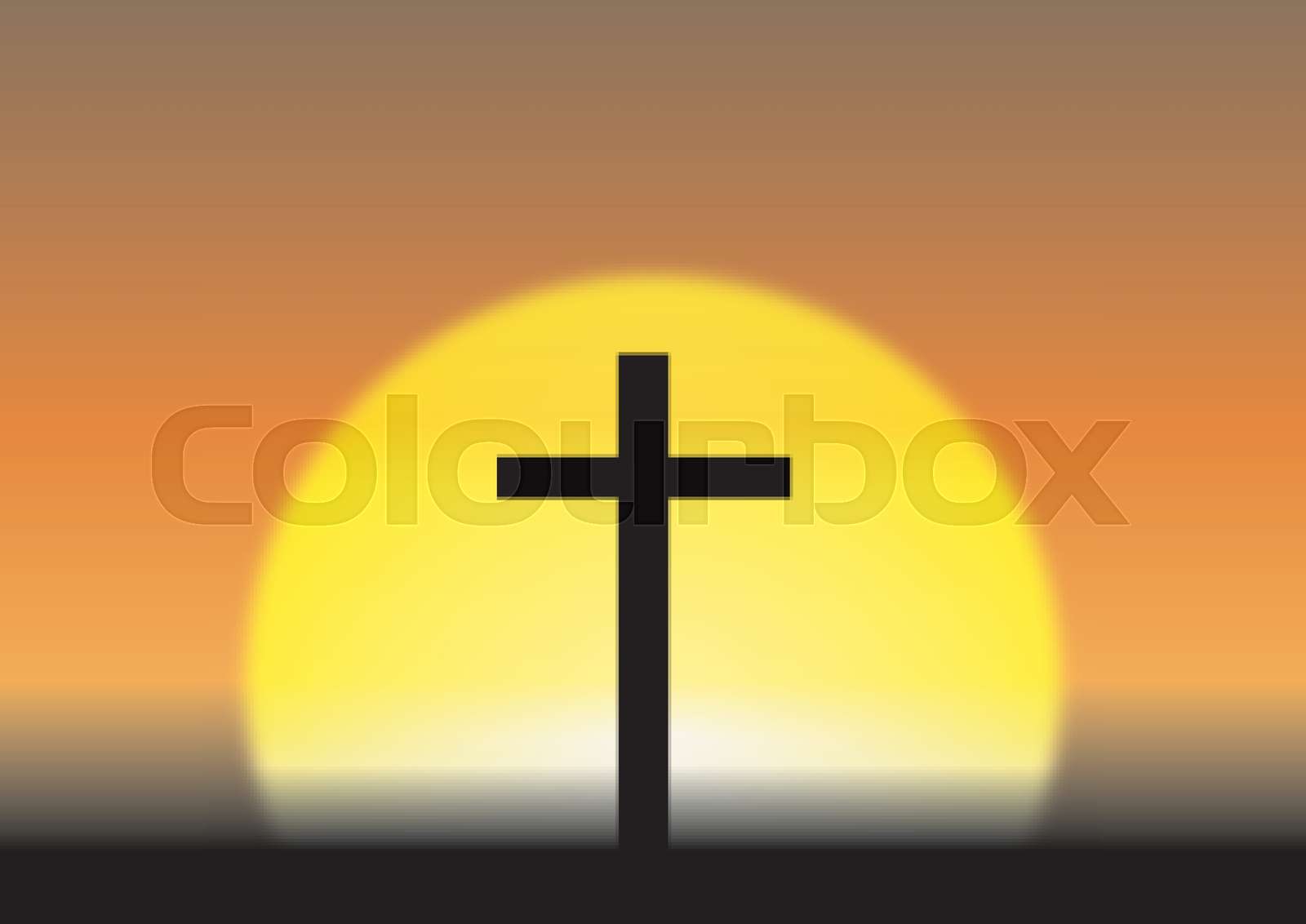 Cross and sun | Stock vector | Colourbox