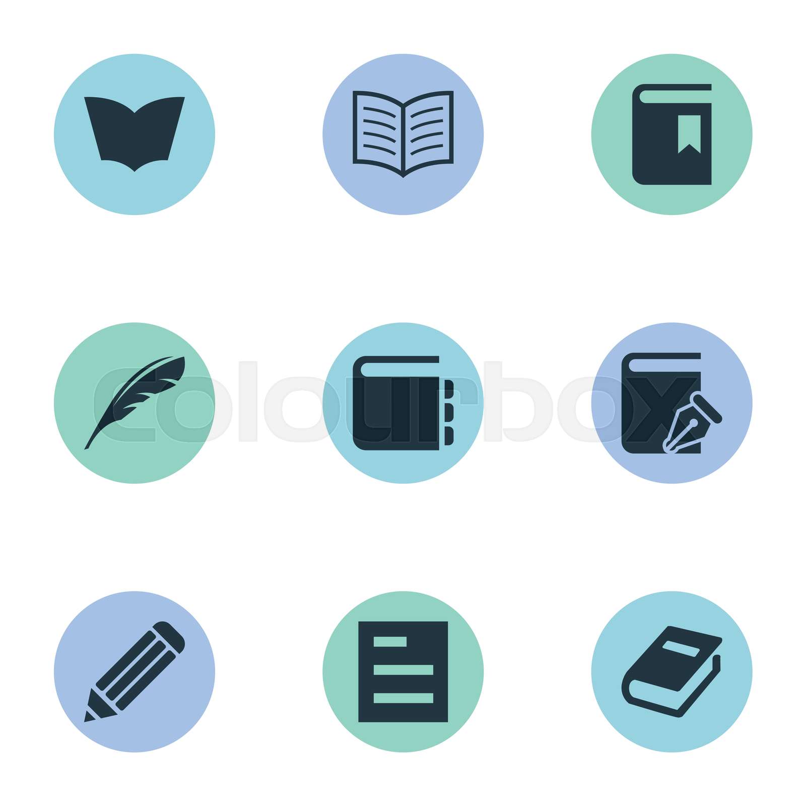 Vector Illustration Set Of Simple Reading Icons. Elements Tasklist ...
