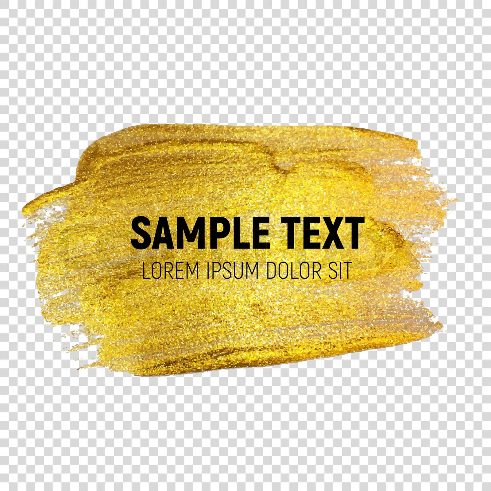 Abstract Golden Paint Textured Art Illustration. Vector Illustra ...