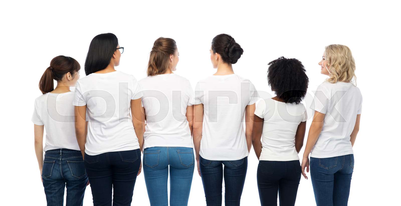 international group of women from back | Stock image | Colourbox