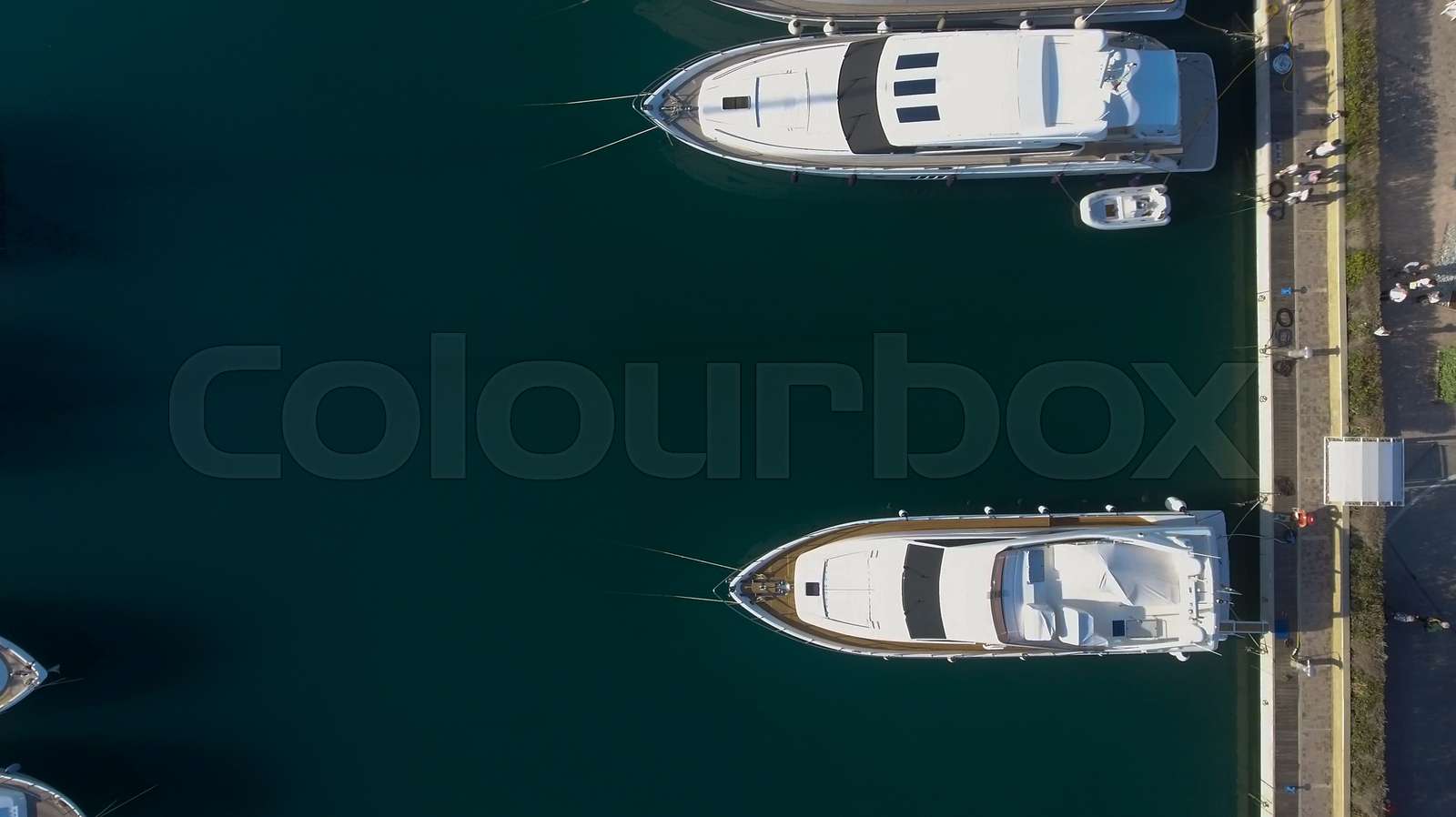 Boats in the port, overhead view | Stock image | Colourbox