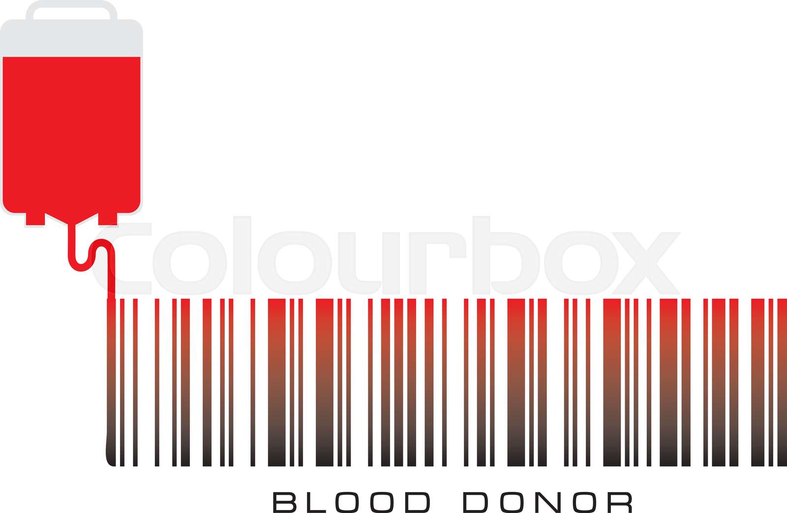Bar code Blood donor | Stock vector | Colourbox
