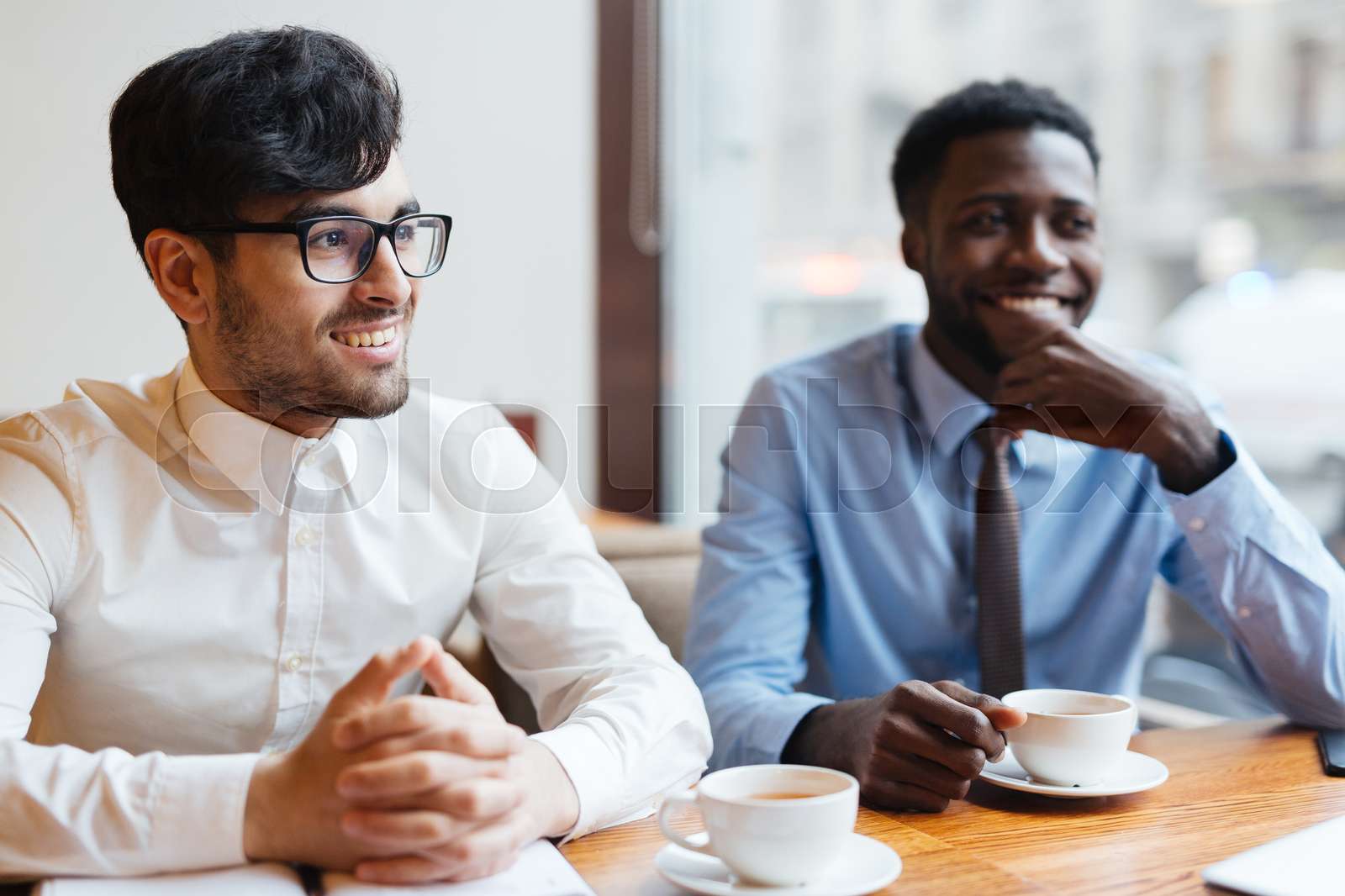 Men in cafe | Stock image | Colourbox