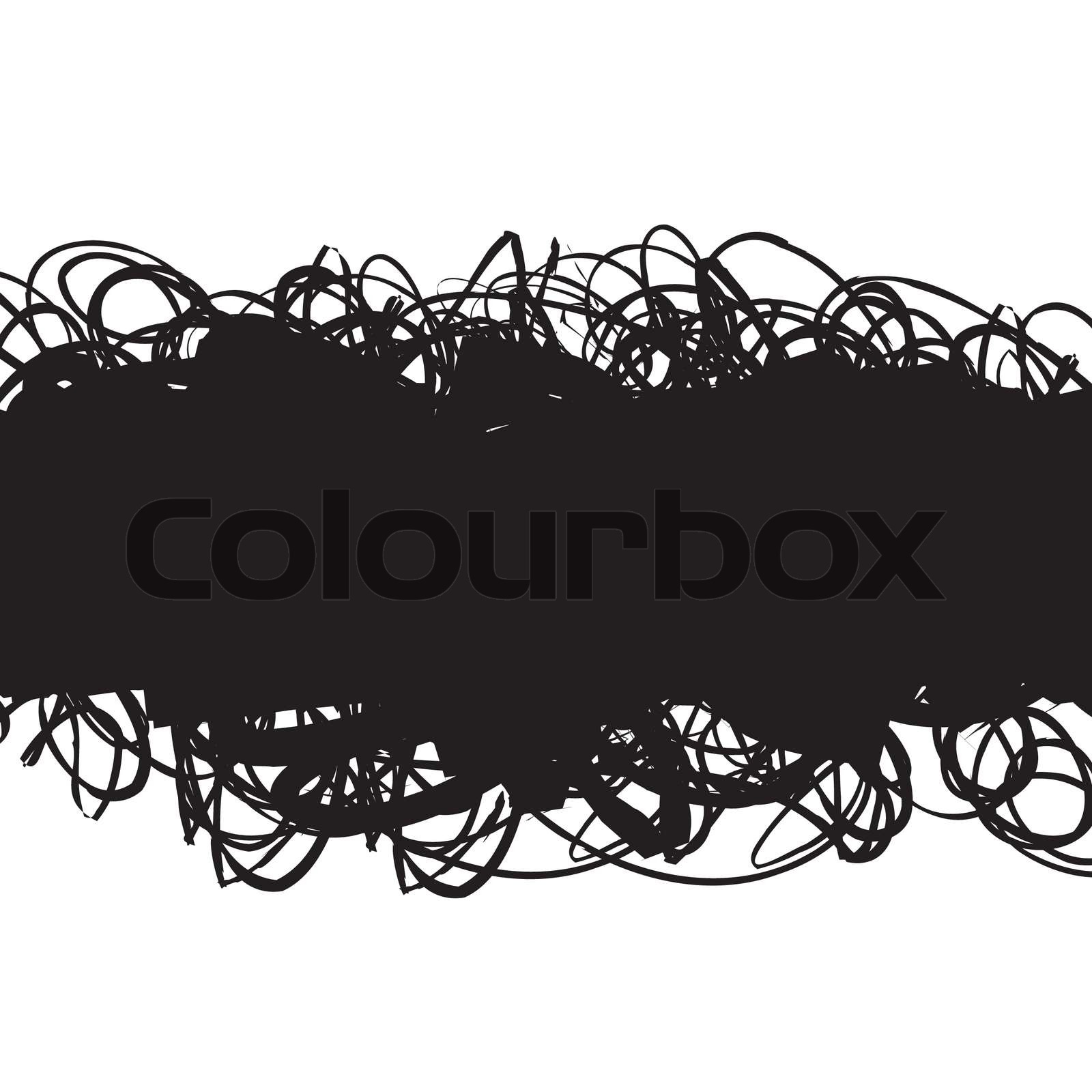 Black Scribble Background | Stock vector | Colourbox