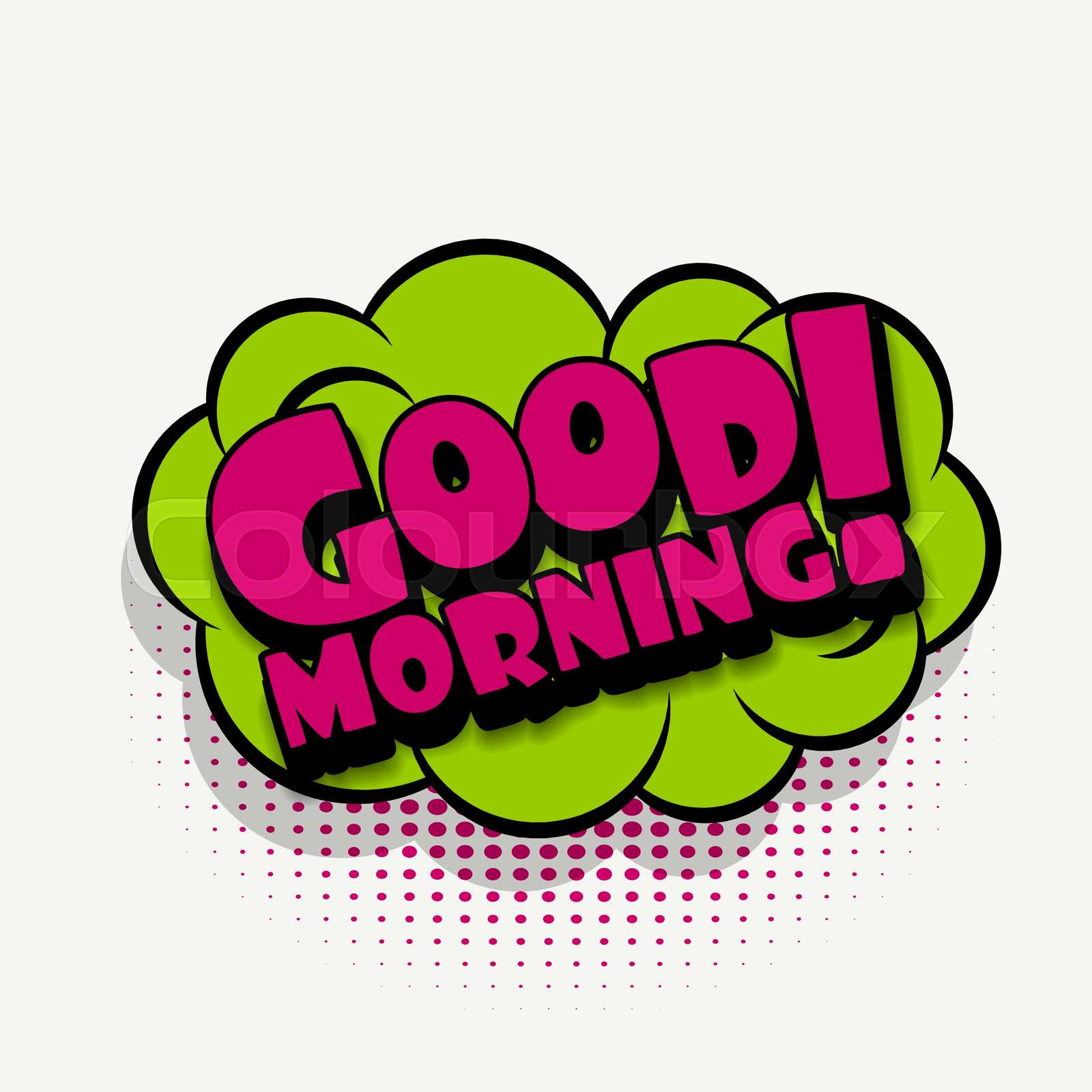 Comic book text bubble template good morning | Stock vector | Colourbox