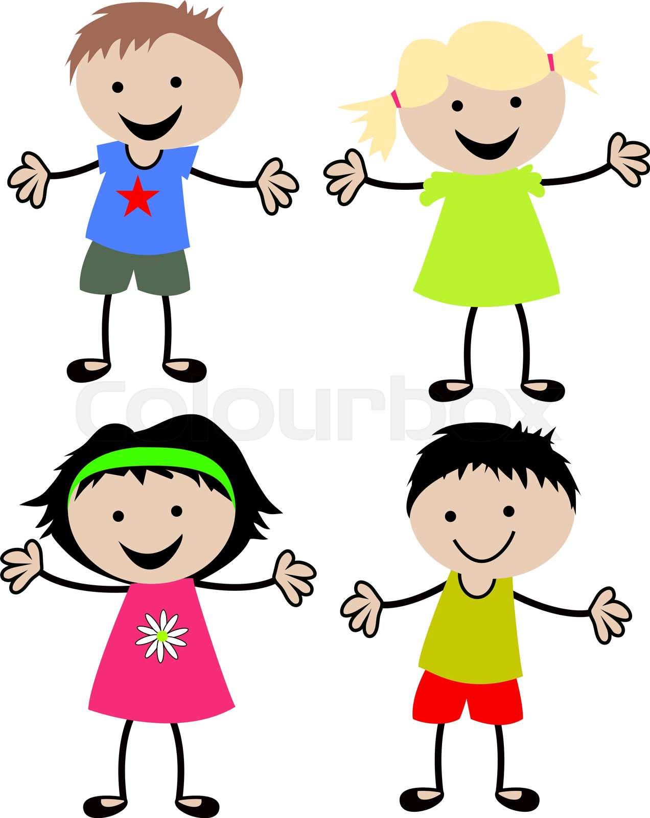 Cute children | Stock vector | Colourbox