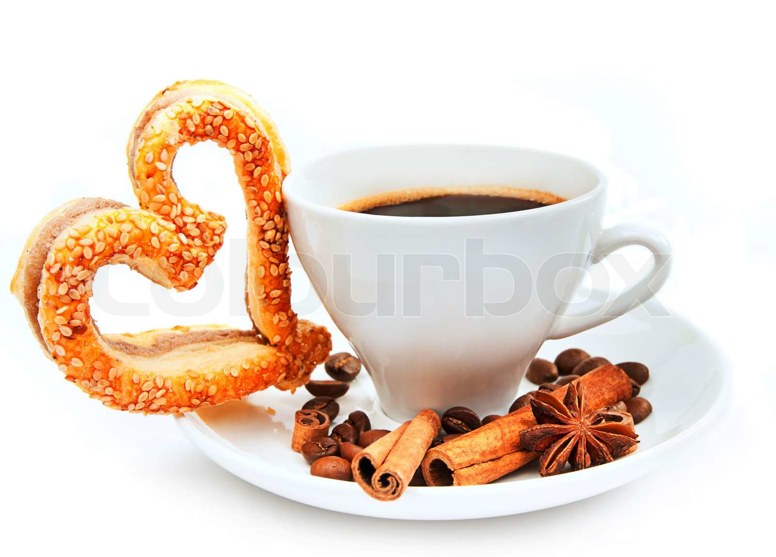 Frisk lækker cookies og kop kaffe | Stock foto | Colourbox