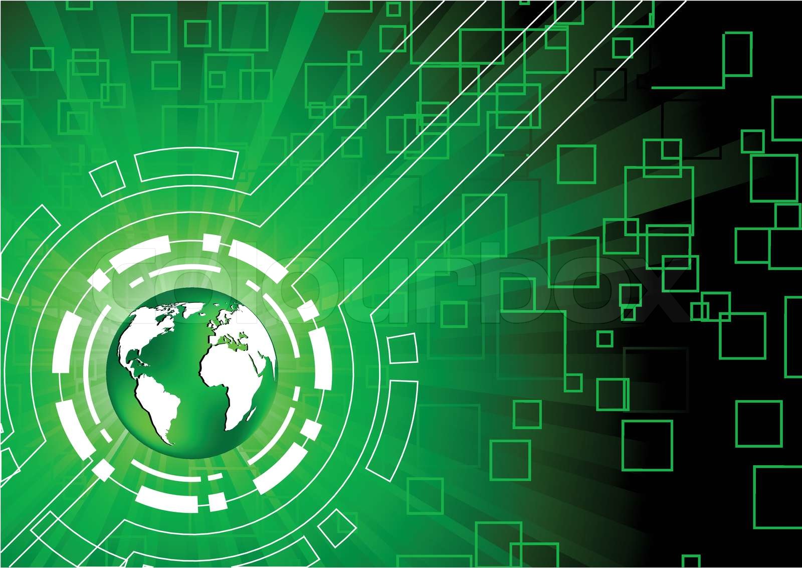 Vector green tech background clip-art | Stock vector | Colourbox