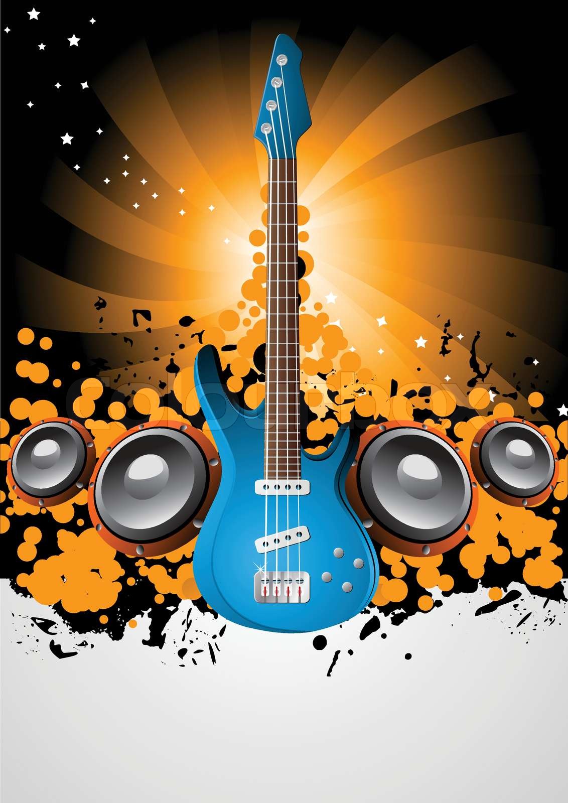 Vector musik plakat clip -art | Stock vektor | Colourbox