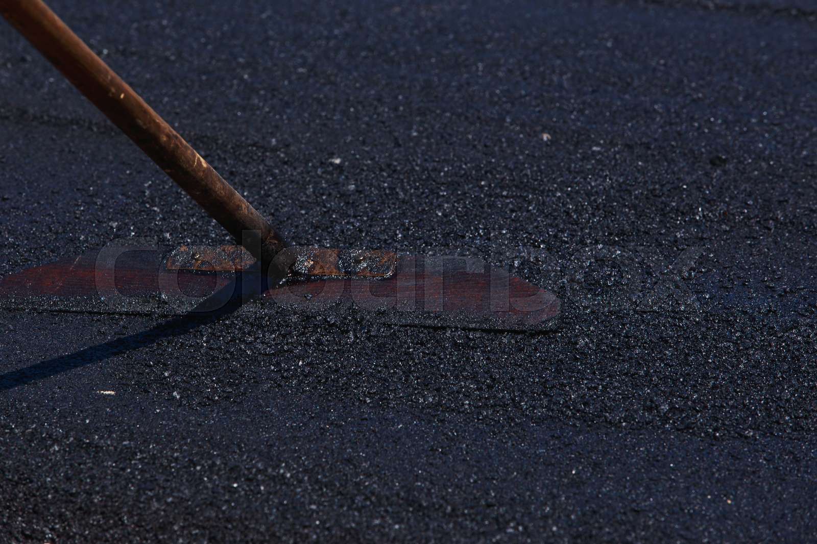Laying Fresh Asphalt Stock Image Colourbox