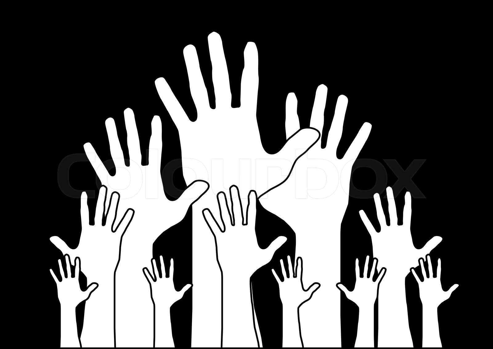 Raised Hands | Stock vector | Colourbox