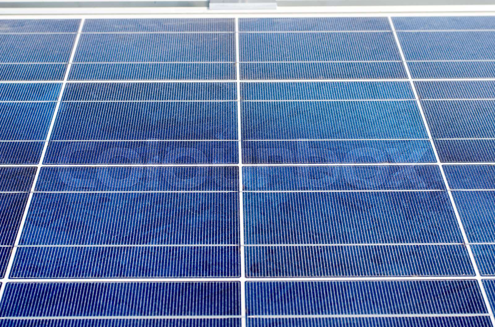 Solar panel and polycrystalline photovoltaic cells | Stock image ...