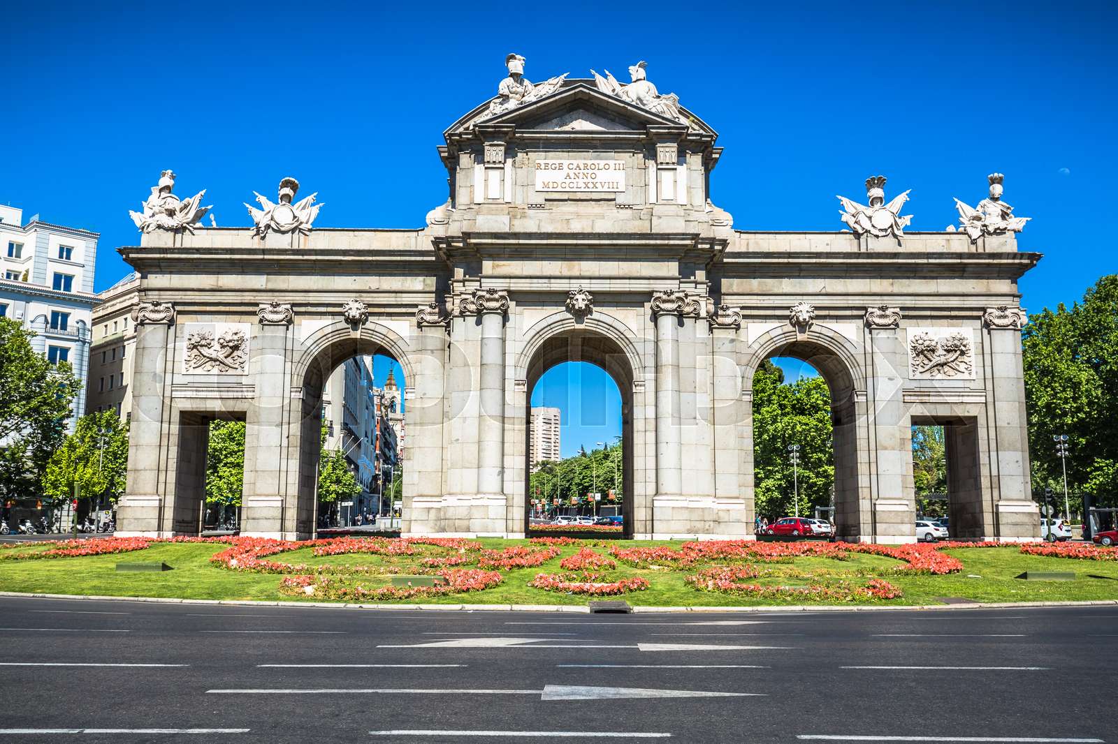 Alcala Gate (Puerta de Alcala) - Monument in the Independence Square in ...