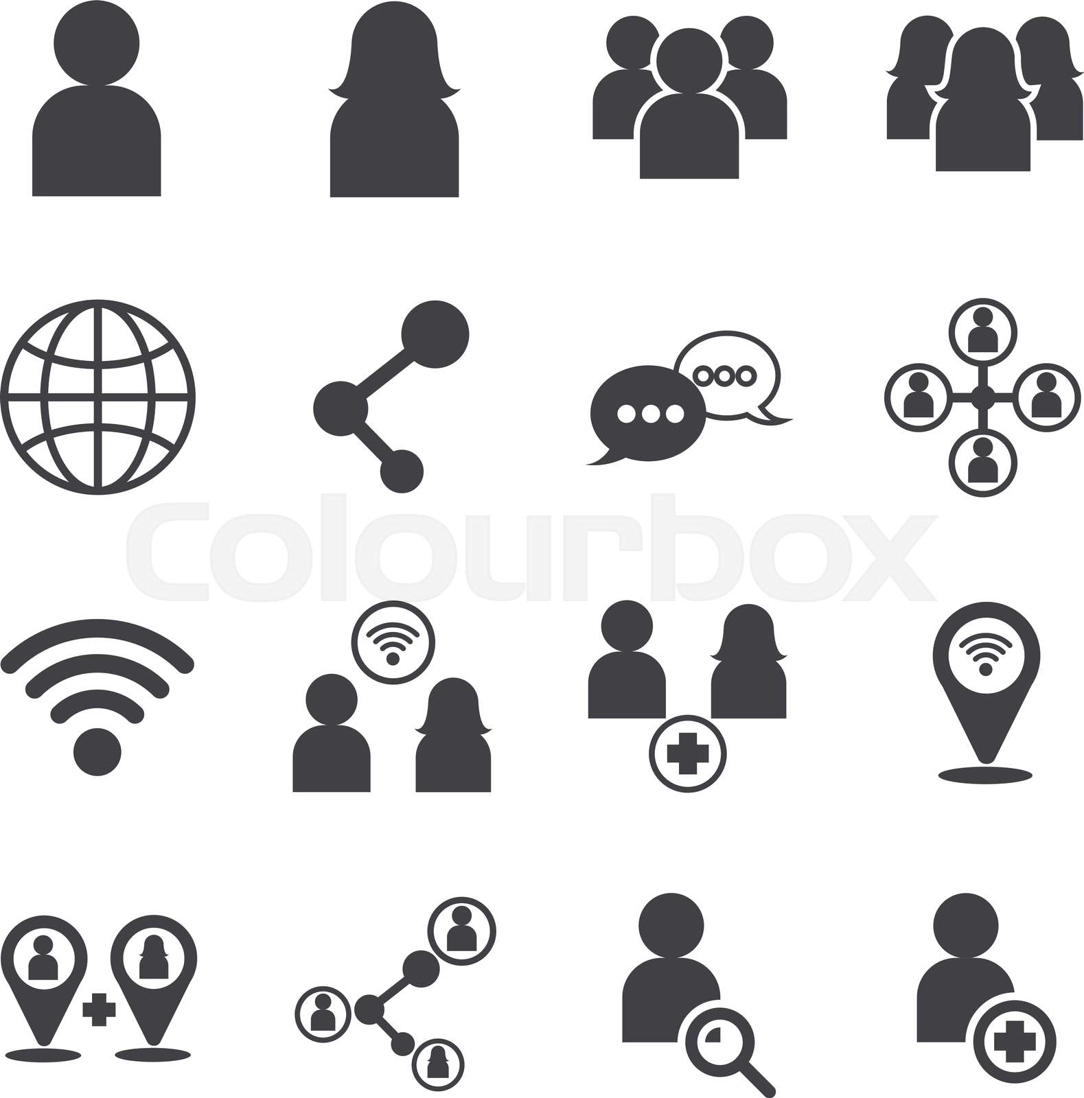 sozial, abstrakt, gespräch | Stock-Vektor | Colourbox