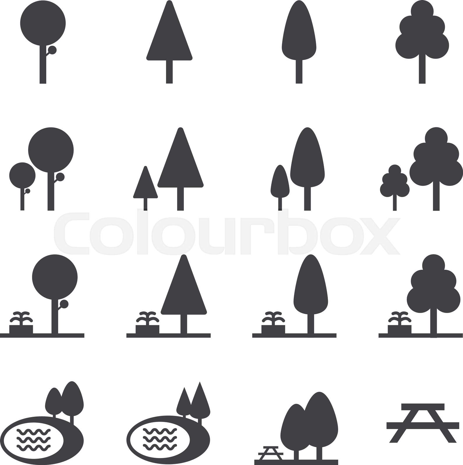 park icon set | Stock vector | Colourbox