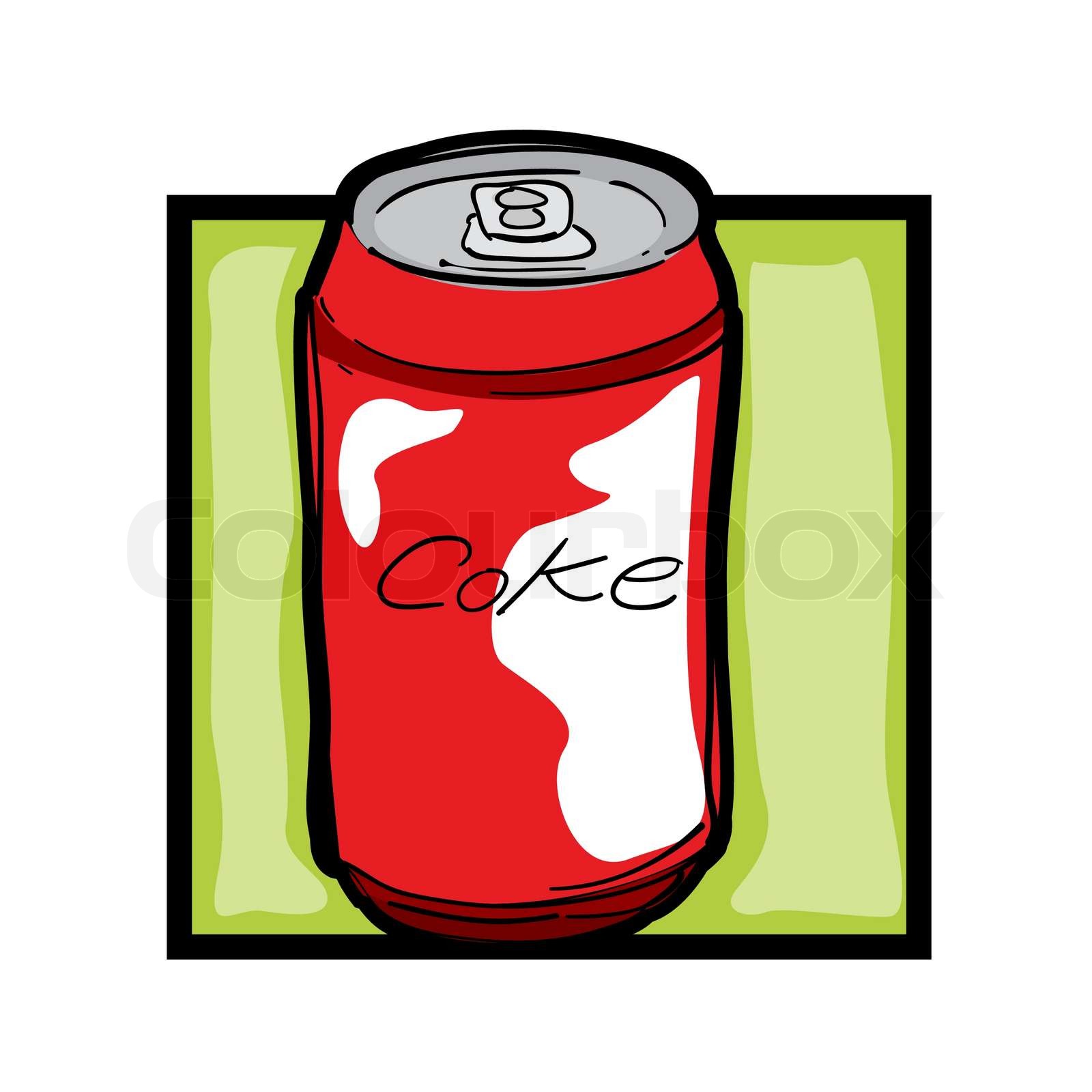 Classic clip art graphic icon with soda can | Stock vector | Colourbox