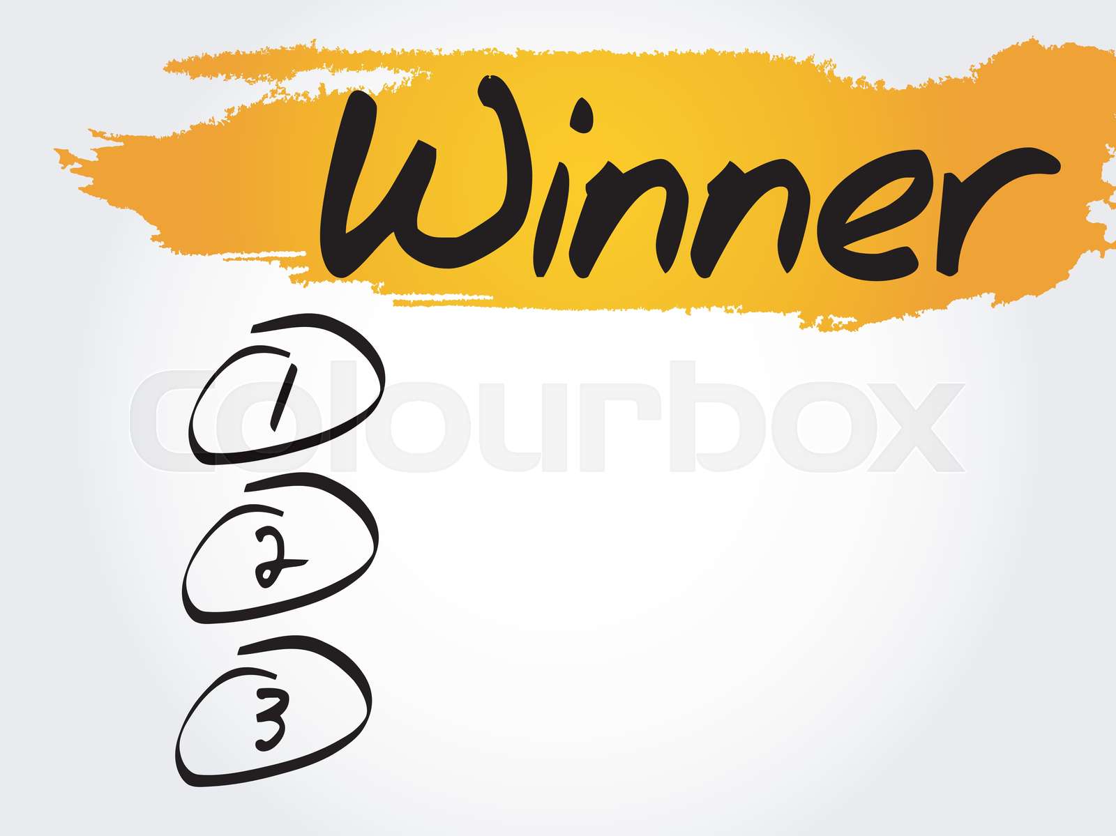 Winner blank list | Stock vector | Colourbox