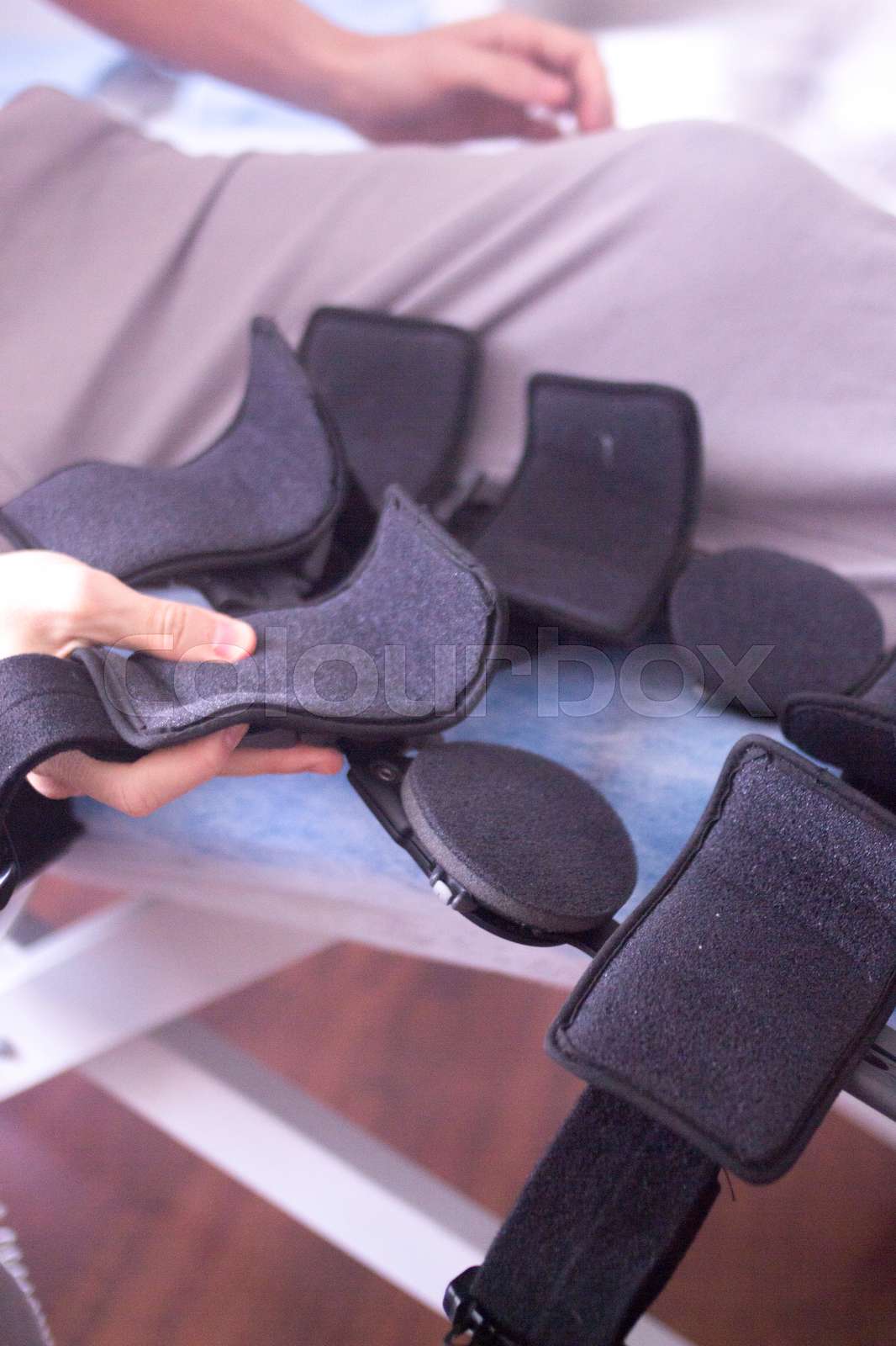 Injury leg brace support | Stock image | Colourbox