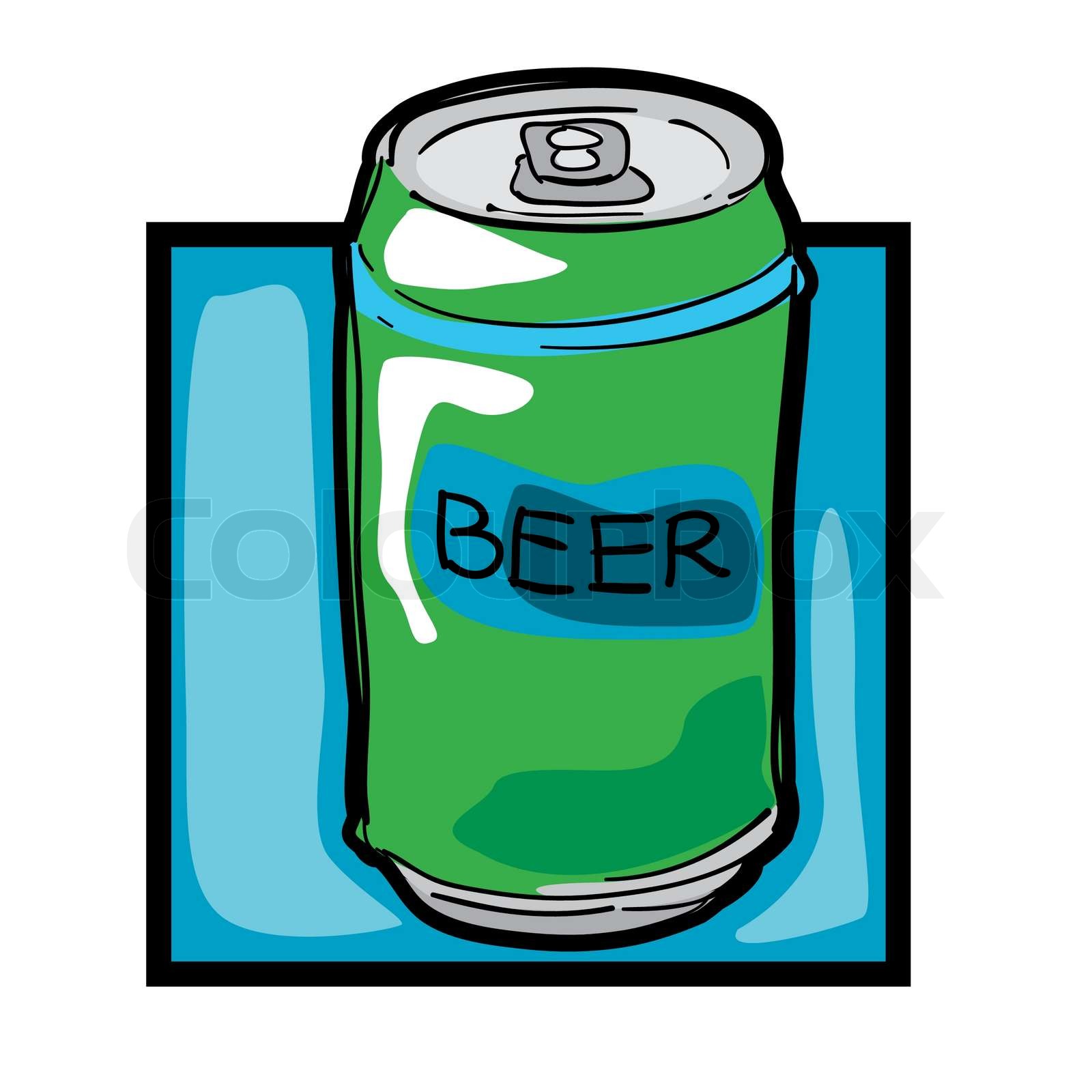 Klassische Clipart-Grafik -Symbol mit Bierdose | Stock-Vektor | Colourbox