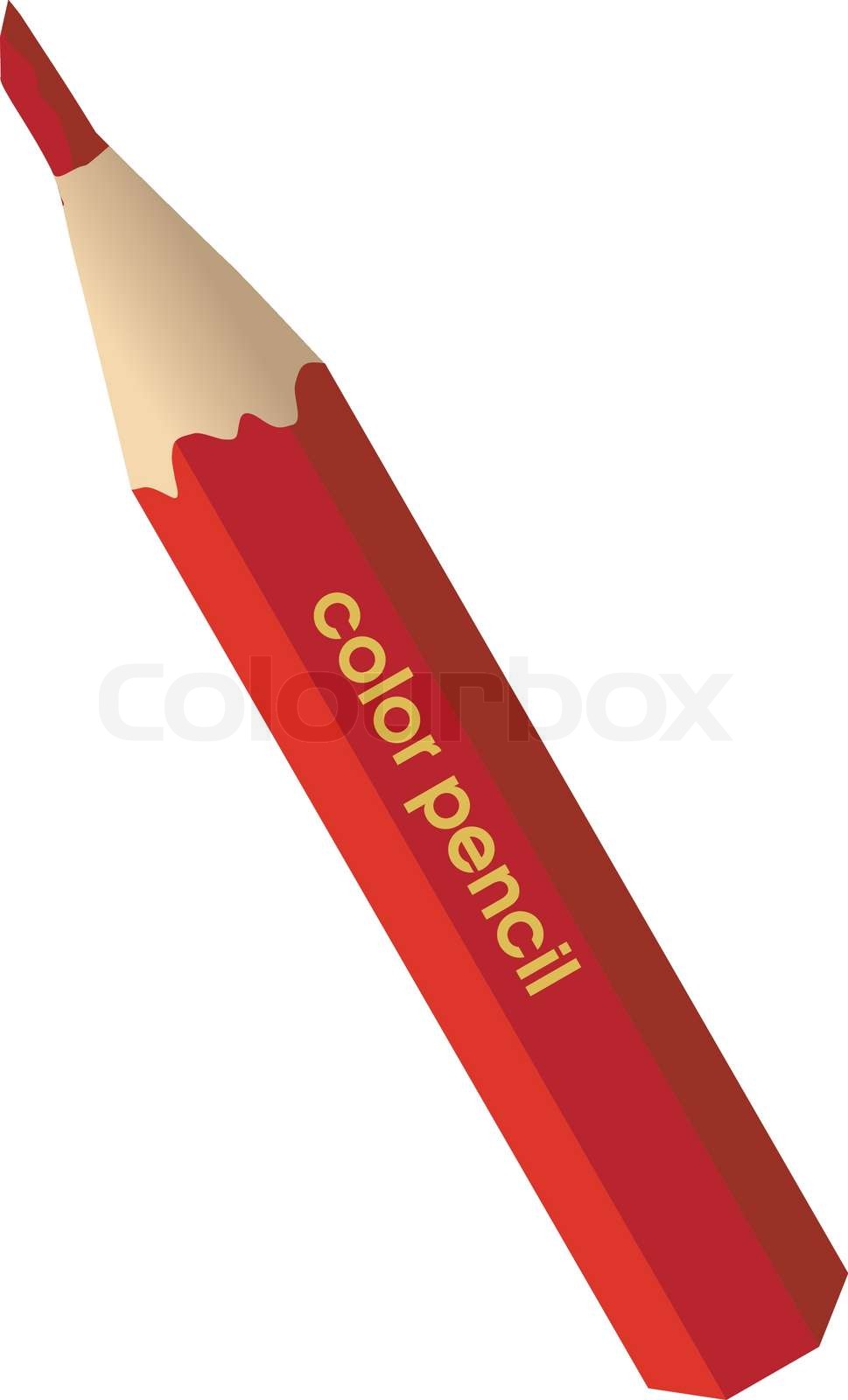 red pencil | Stock vector | Colourbox