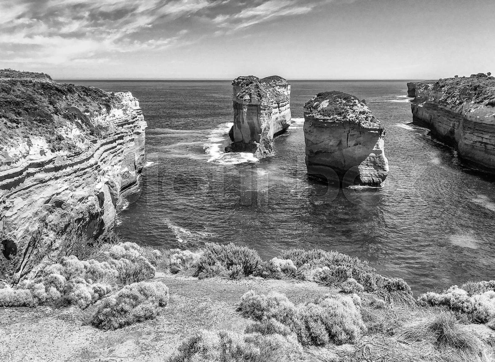 Razorback lookout panorama along Great Ocean Road, Australia | Stock ...