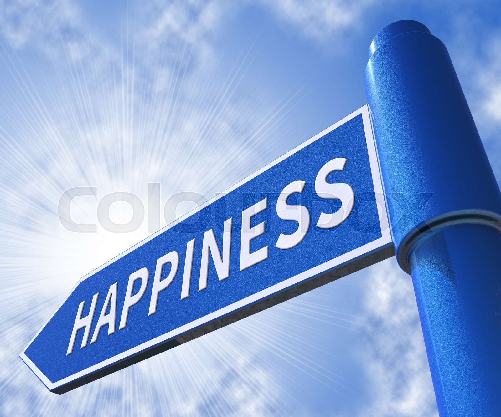 Happiness Signs Representing Happier Joyful 3d Illustration | Stock ...