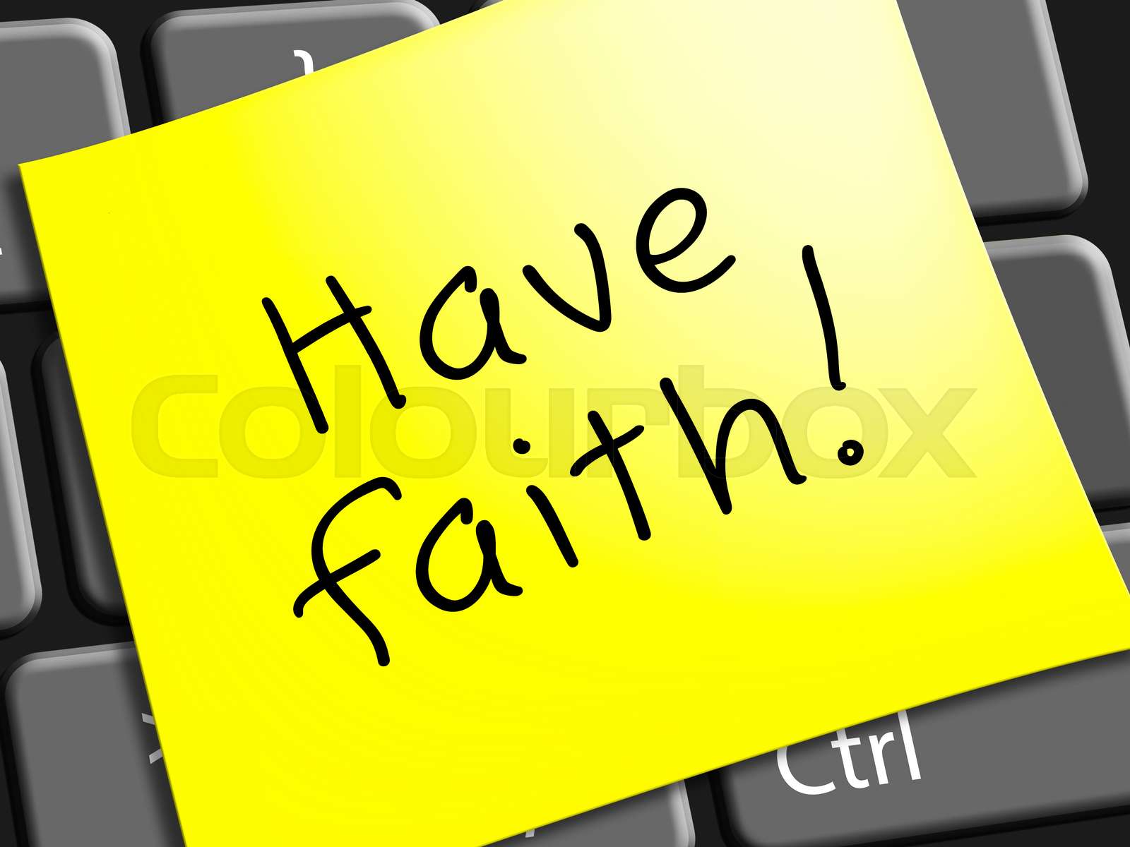 Have Faith Represents Believe In Yourself 3d Illustration | Stock image ...