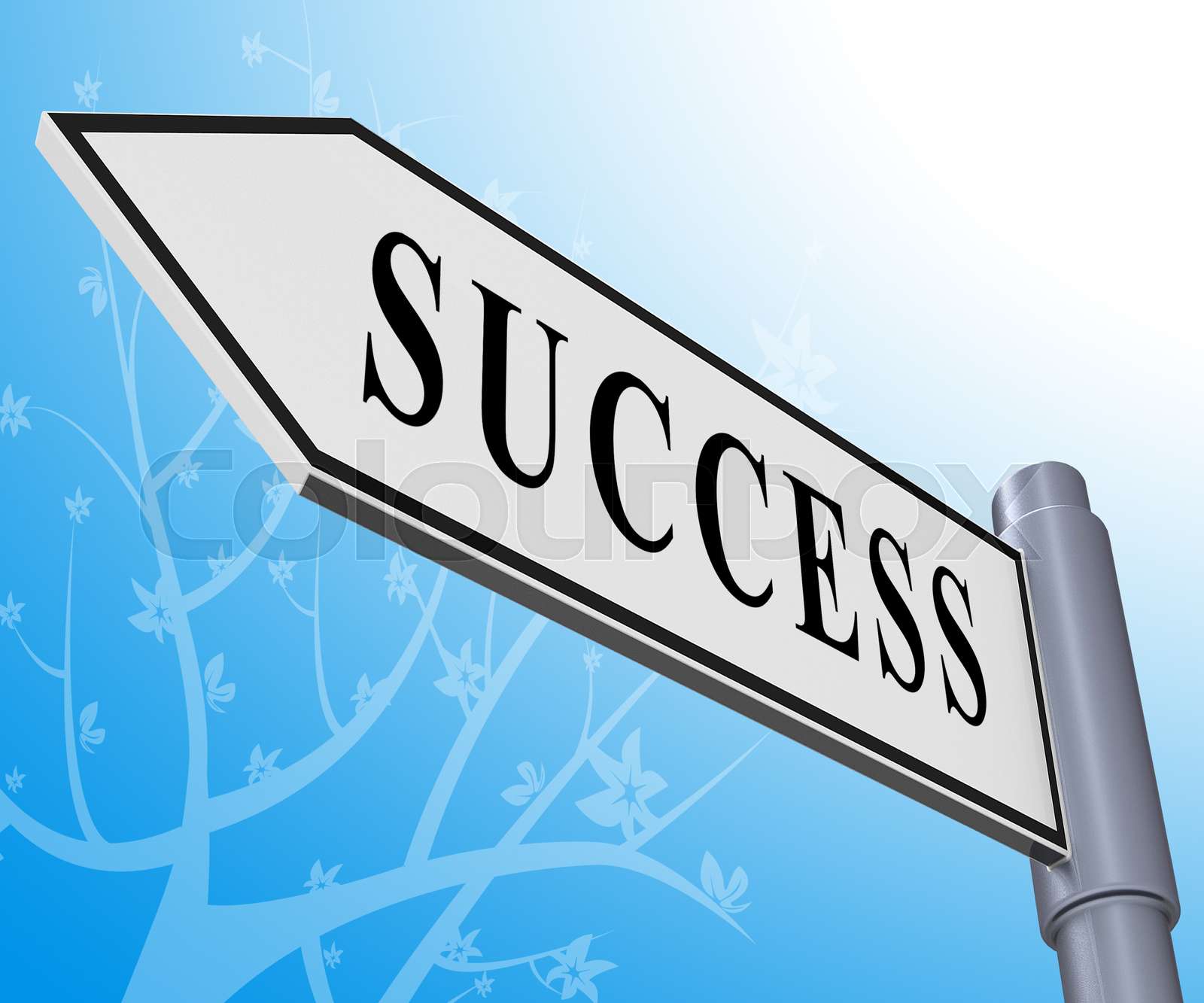Success Sign Meaning Triumphant Victory 3d Illustration | Stock image ...