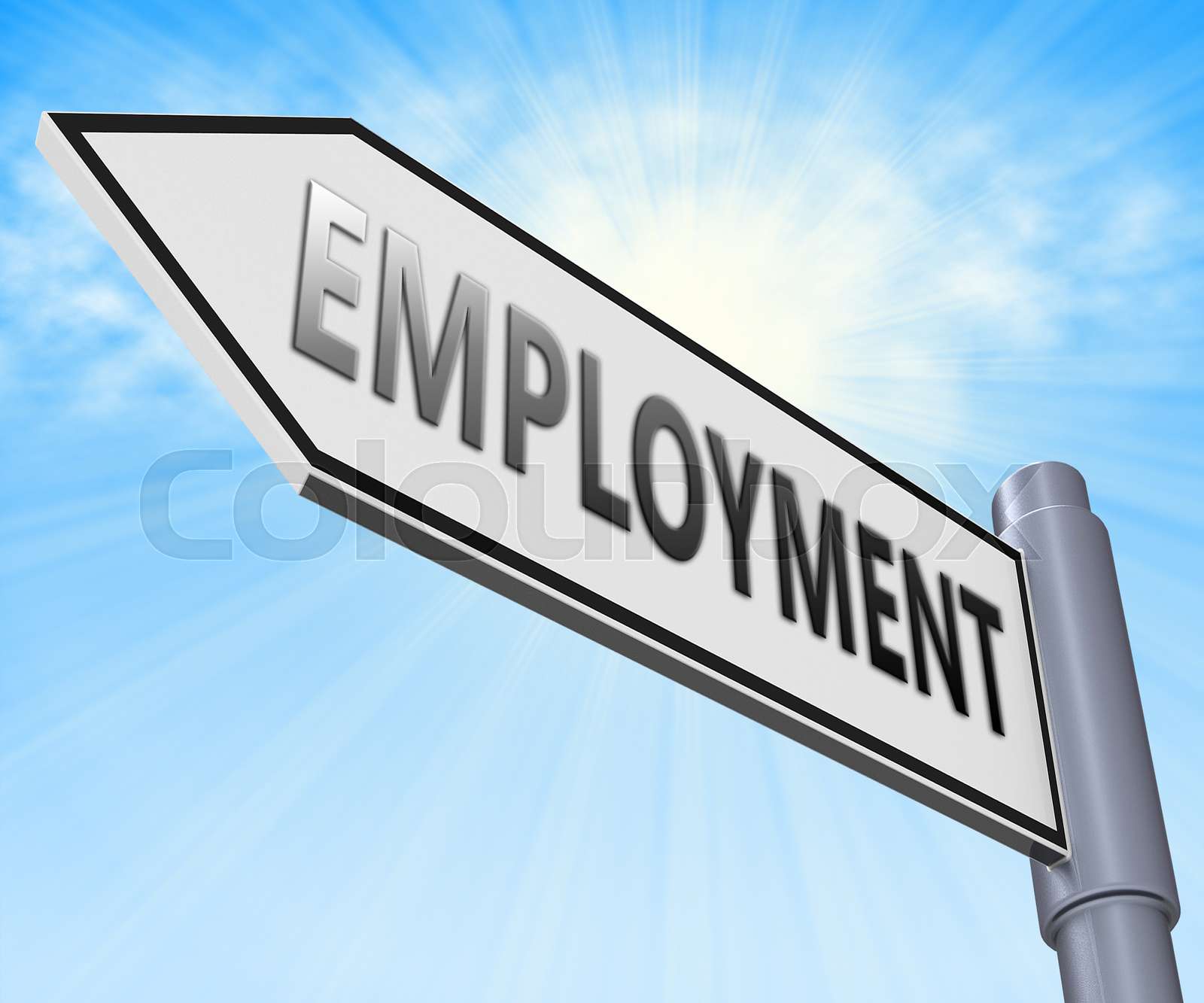 Employment Sign Meaning New Career 3d Illustration | Stock image ...