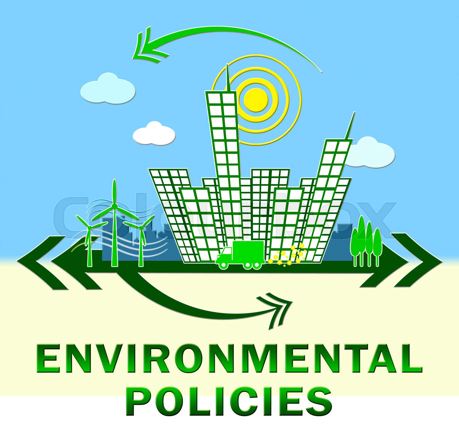 Environmantal Policies Showing Environment Guide 3d Illustration ...