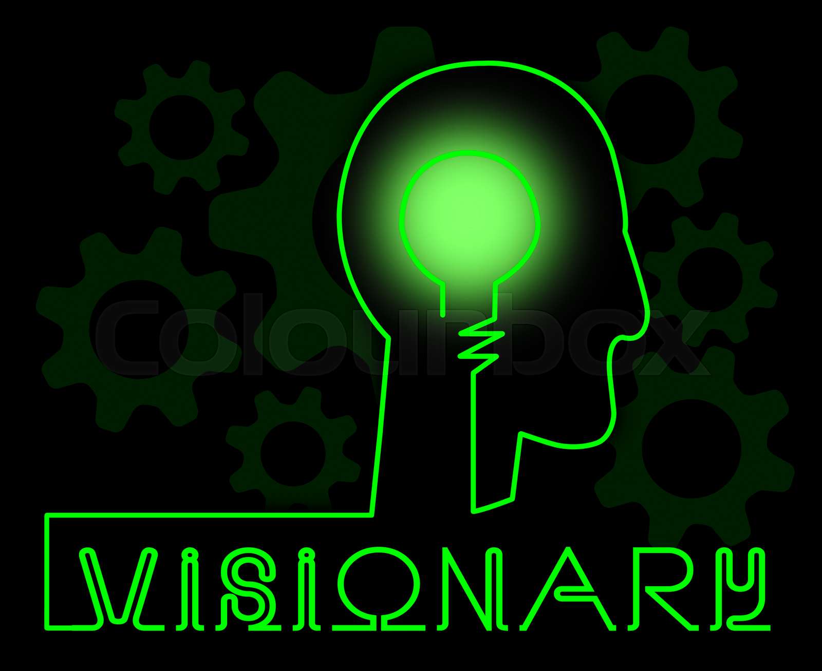 Visionary Brain Represents Insights Strategist And Ideals | Stock image | Colourbox