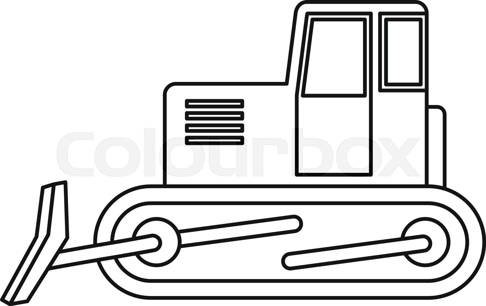 Bulldozer Outline