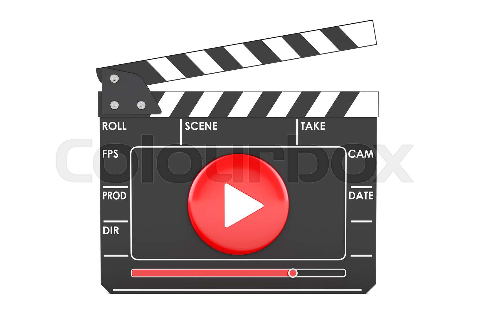 Digital movie clapper board, cinema concept. 3D rendering | Stock image ...