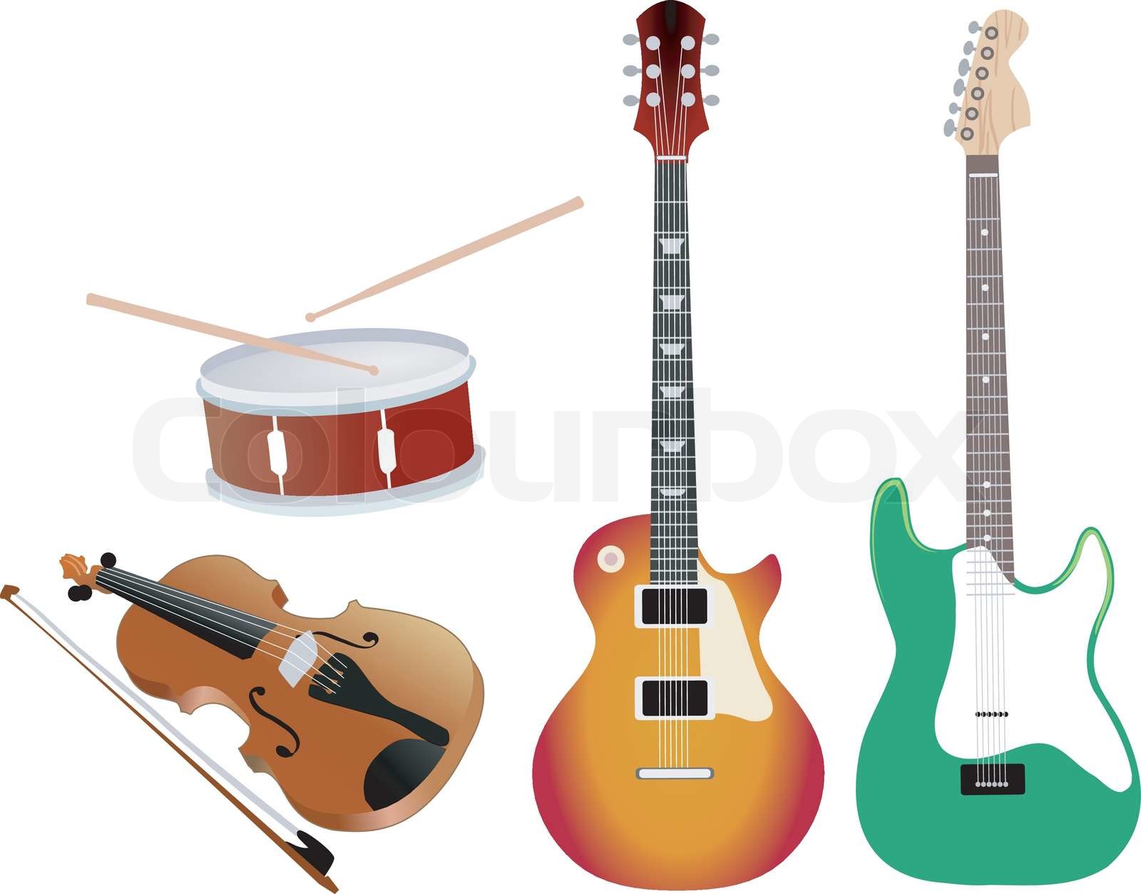 Collection of music objects | Stock vector | Colourbox