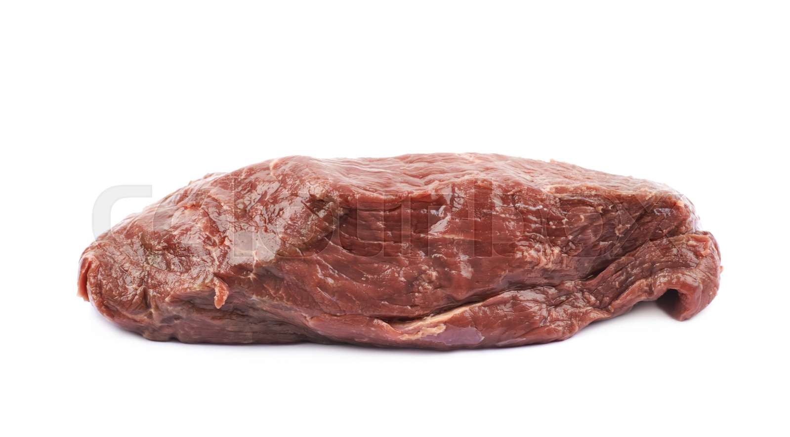 Single slice of beef meat isolated | Stock image | Colourbox