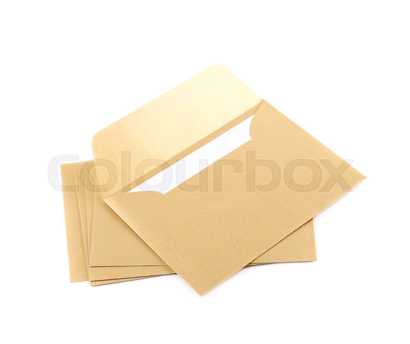 Pile of paper envelopes isolated | Stock image | Colourbox