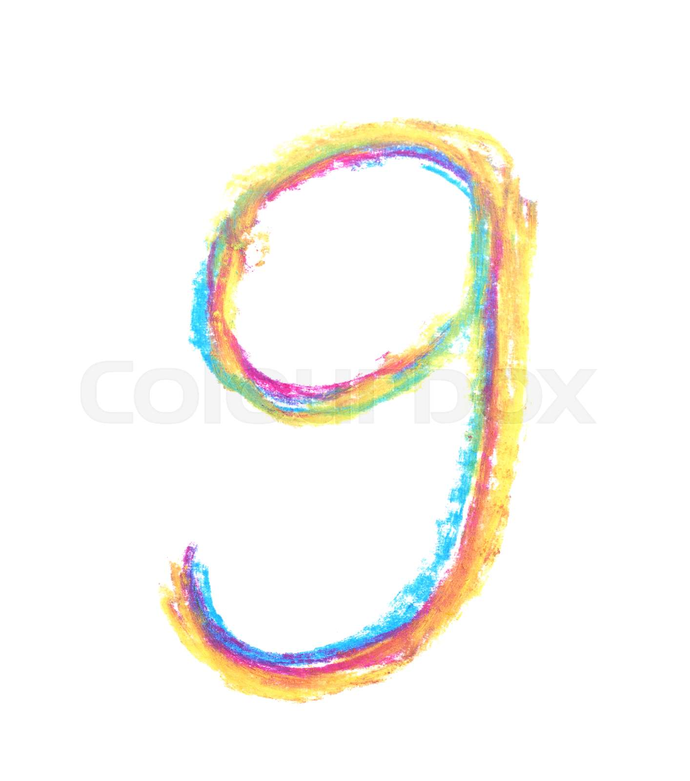 Hand drawn number symbol isolated | Stock image | Colourbox
