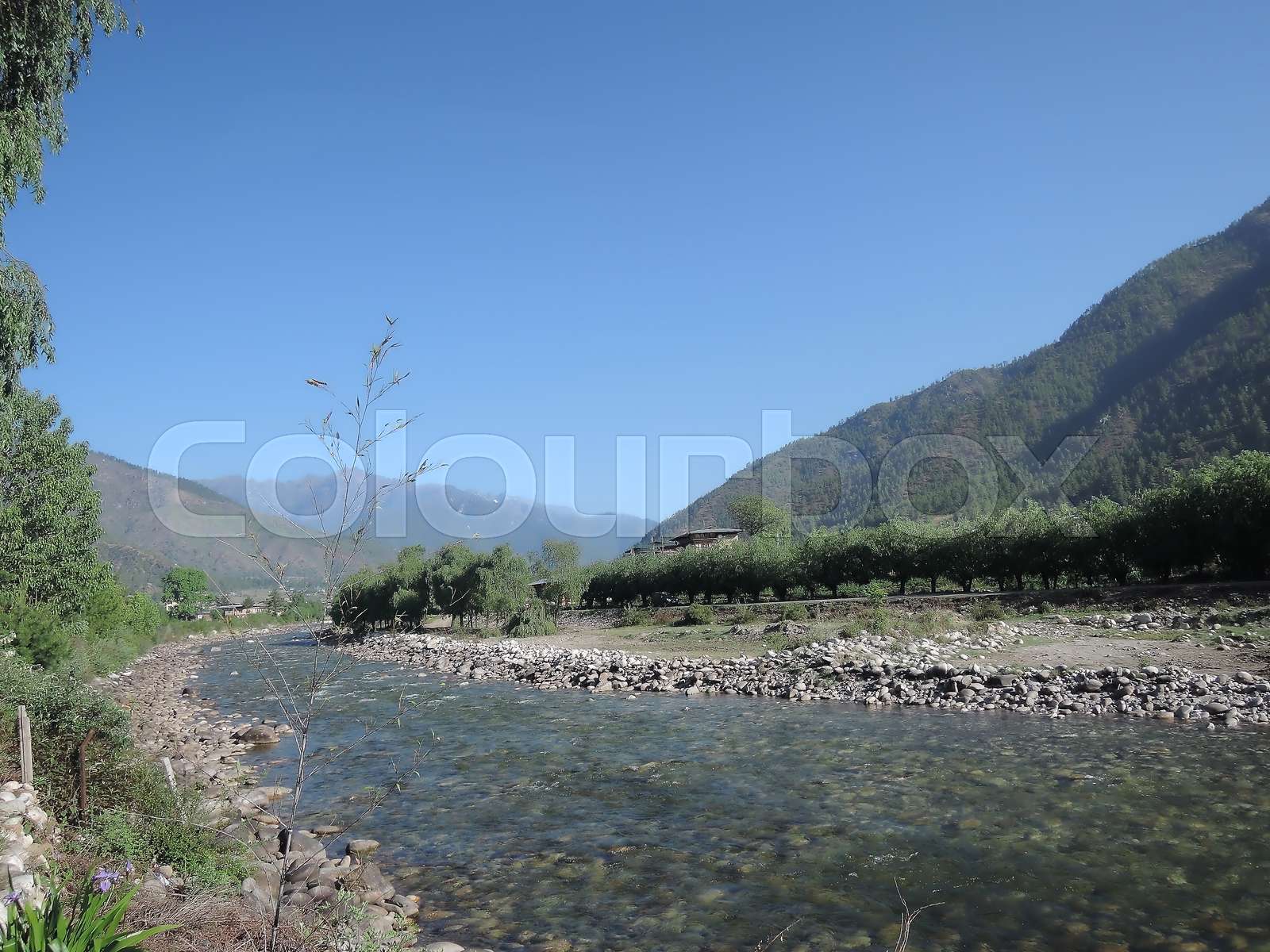 Bhutan river | Stock image | Colourbox